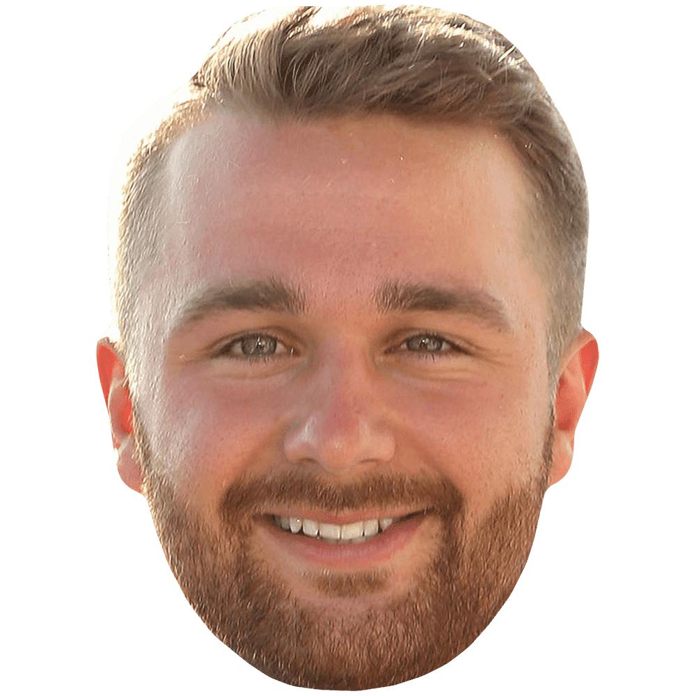 Jake Elliot (Beard) Celebrity Mask, Flat Card Face, Fancy Dress Mask ...