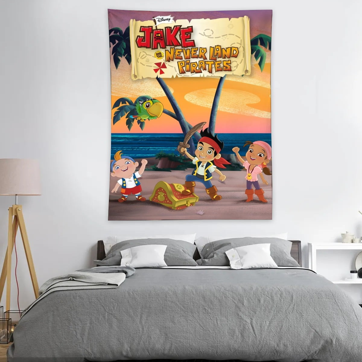 Jake and the Never Land Pirates Flag Funny Tapestry Indoor Outdoor Wall ...