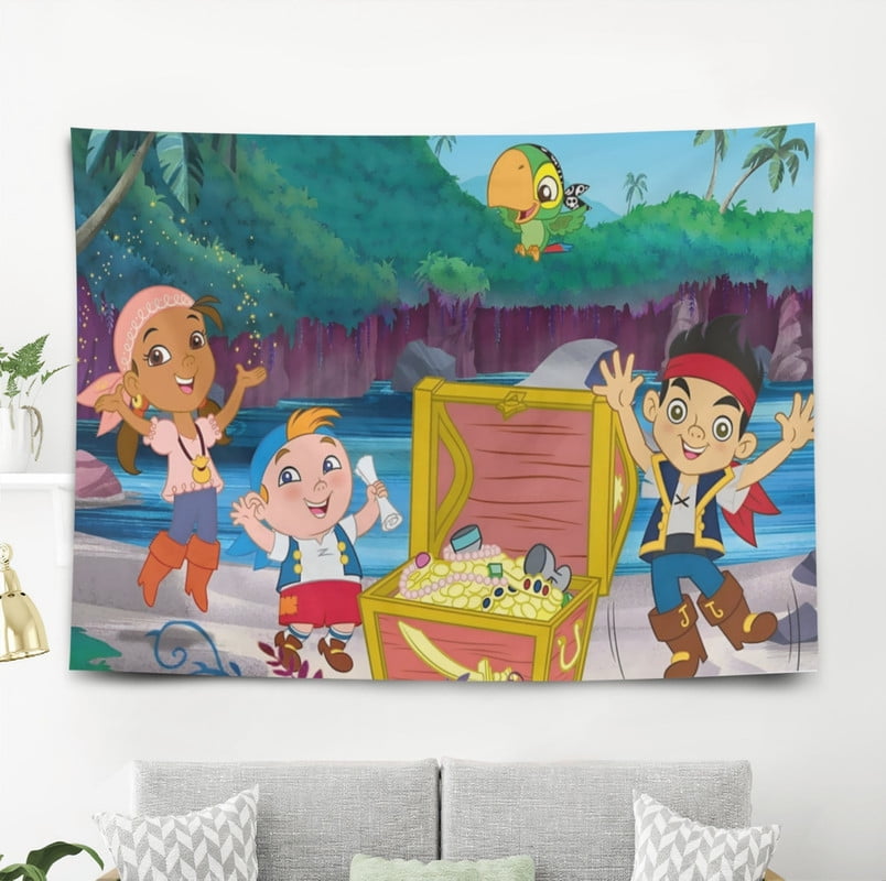 Jake and the Never Land Pirates Tapestry Gift Wall Hanging Backdrop for ...