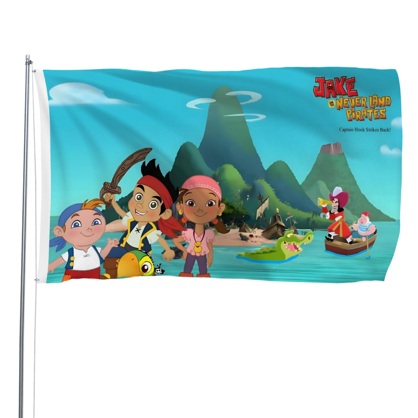 Jake and the Never Land Pirates-themed Printed Flag Perfect gift for ...
