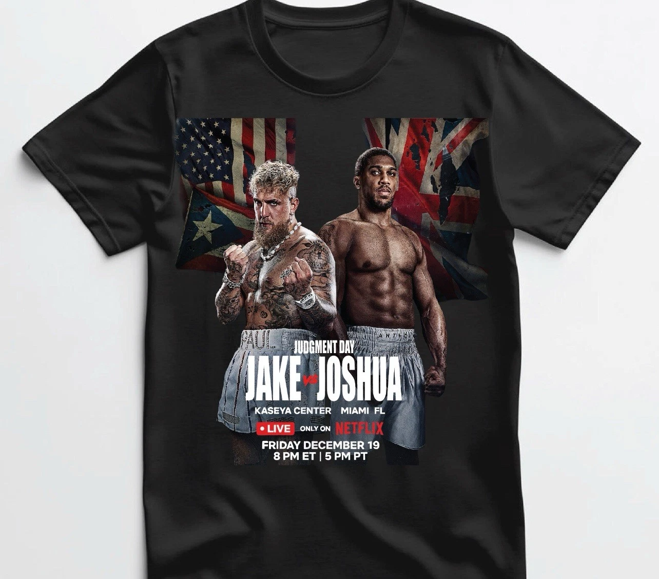 Jake Paul Vs Anthony Joshua Boxing T Shirt New S-5Xl Tee 2025 - Walmart.com