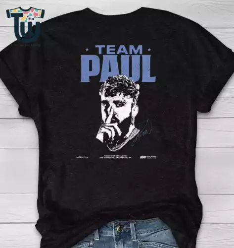 Jake Paul Vs Mike Tyson Team Paul T-shirt C85904 Tshirt, 3XL - Walmart.com