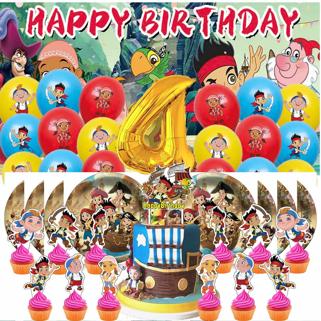Jake and the Never Land Pirates Balloons Party Supplies 4th Decor ...