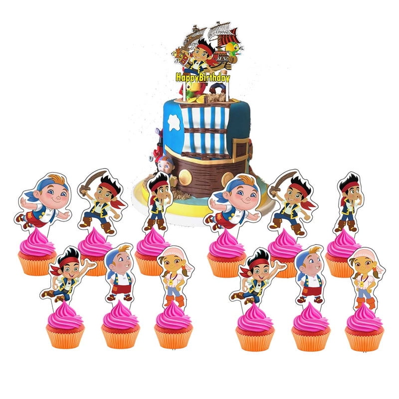 Jake and the Never Land Pirates Cake Topper CupcakeS Set Birthday Party ...