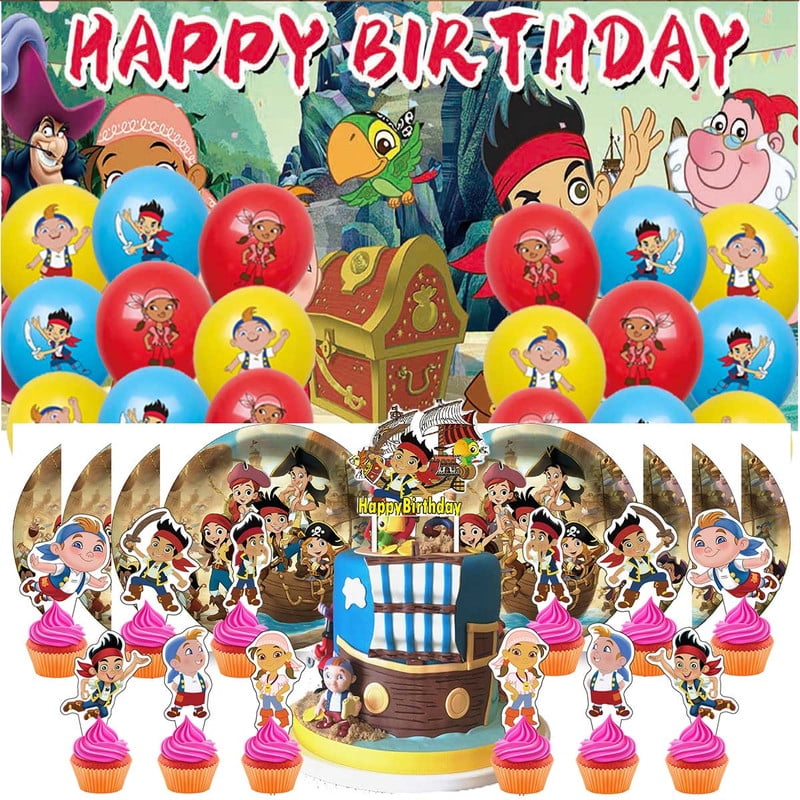 Jake and the Never Land Pirates Party Supplies Cake Topper Paper Plates ...