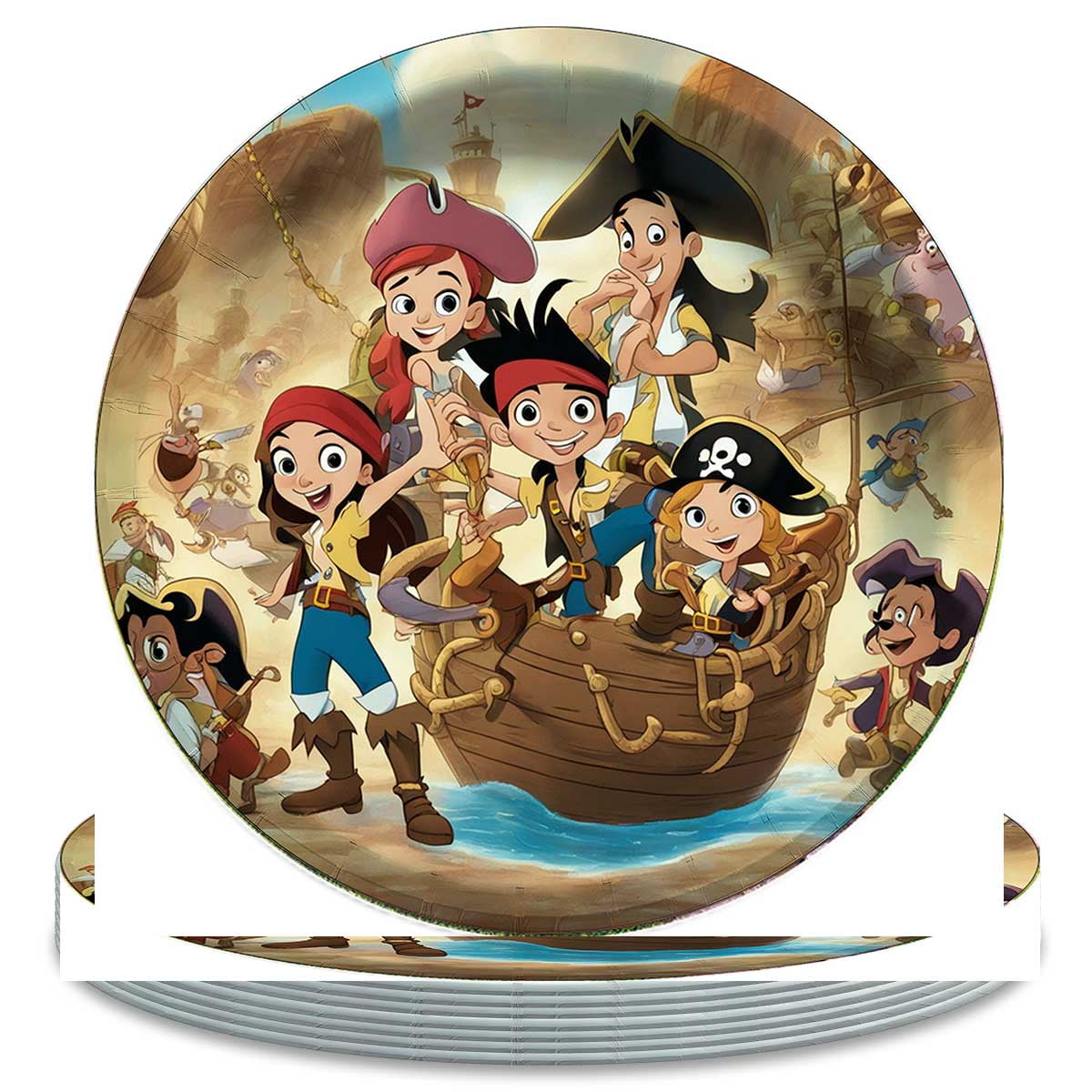 Jake and the Never Land Pirates Paper Plates Birthday Decorations Party ...