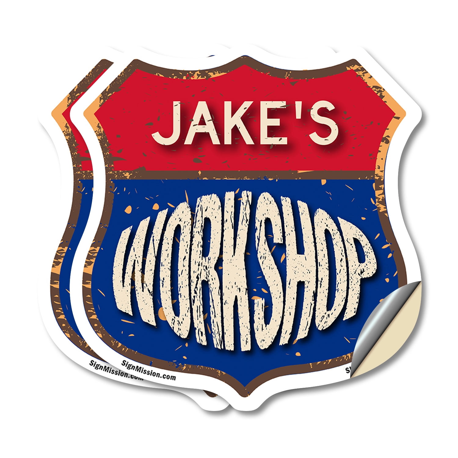 Jake's Workshop (2 Pack) 6 inch X 6 inch Shield Shaped Heavy Duty 3.2 ...