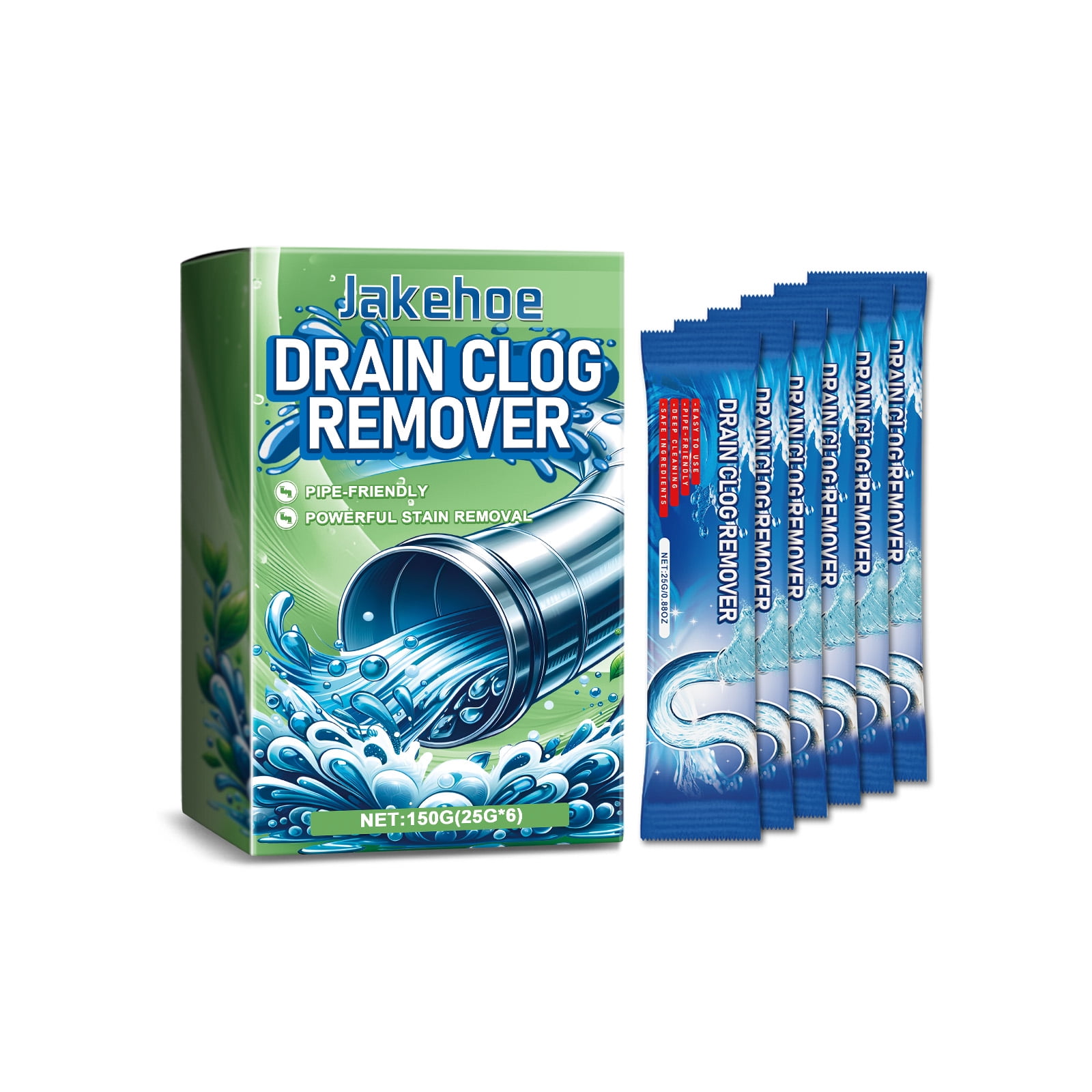 Jakehoe Drain Dredge Cleaning Powder Kitchen Bathroom Sewer Pipe Clean ...