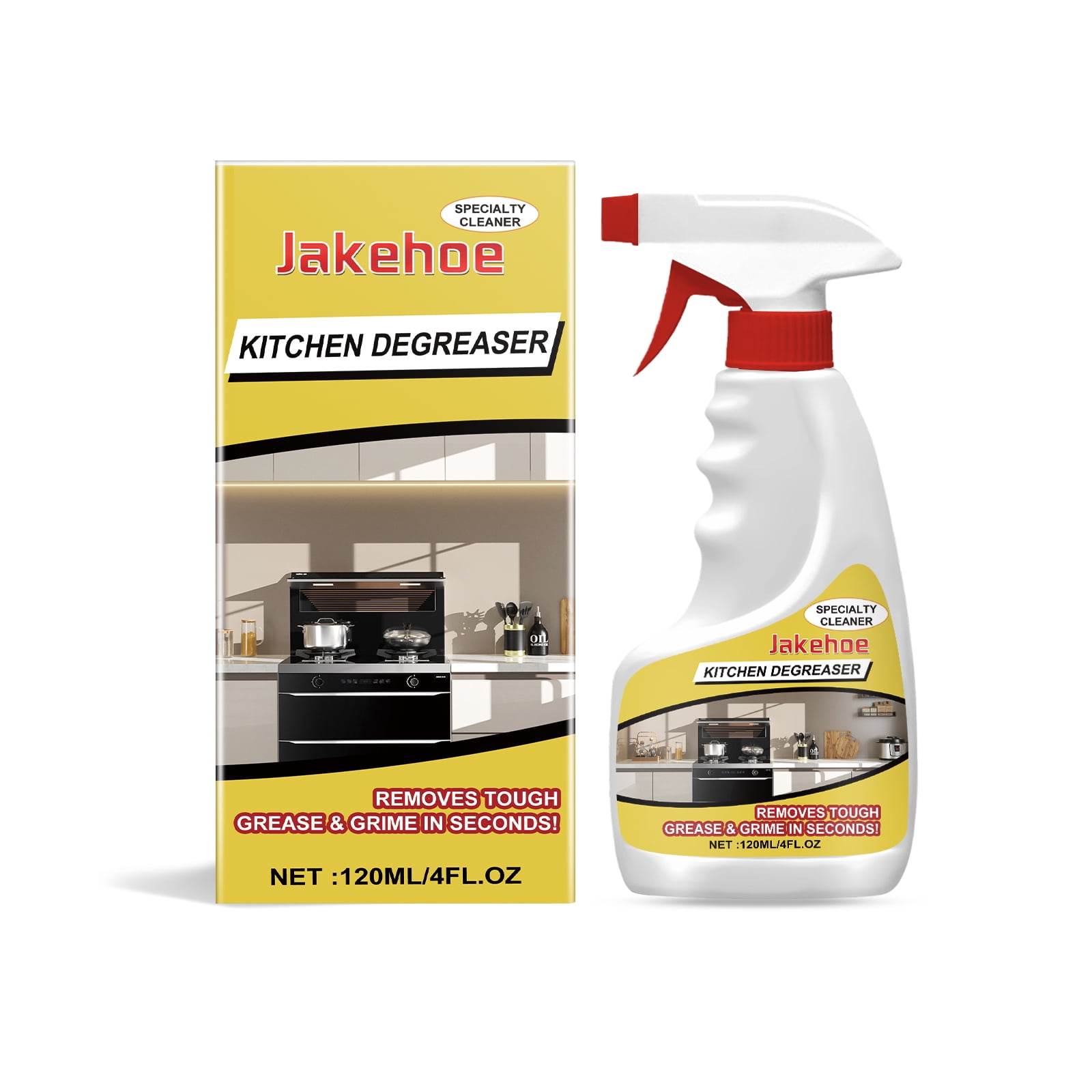 Jakehoe Kitchen Cleaner Oil Remover Detergent Foam Home Kitchen ...