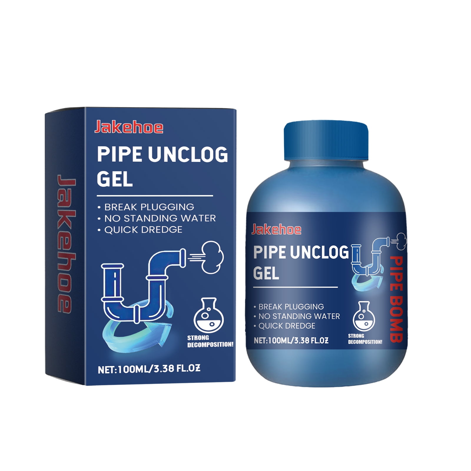 Jakehoe Pipe Unclog Gel, Sewer Multi-Effect Dissolving Pipe Obstruction ...