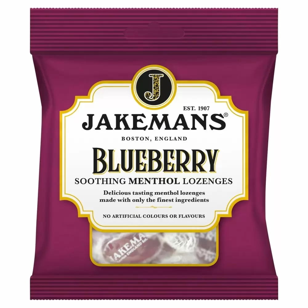 Jakemans Blueberry Soothing Menthol Lozenges 73g (Pack of 3) - Walmart.com