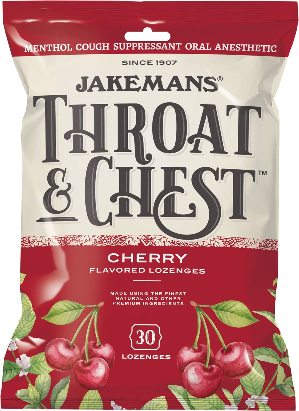 Jakemans - Throat & Chest Menthol Cough Suppressant Cherry - 30 ...