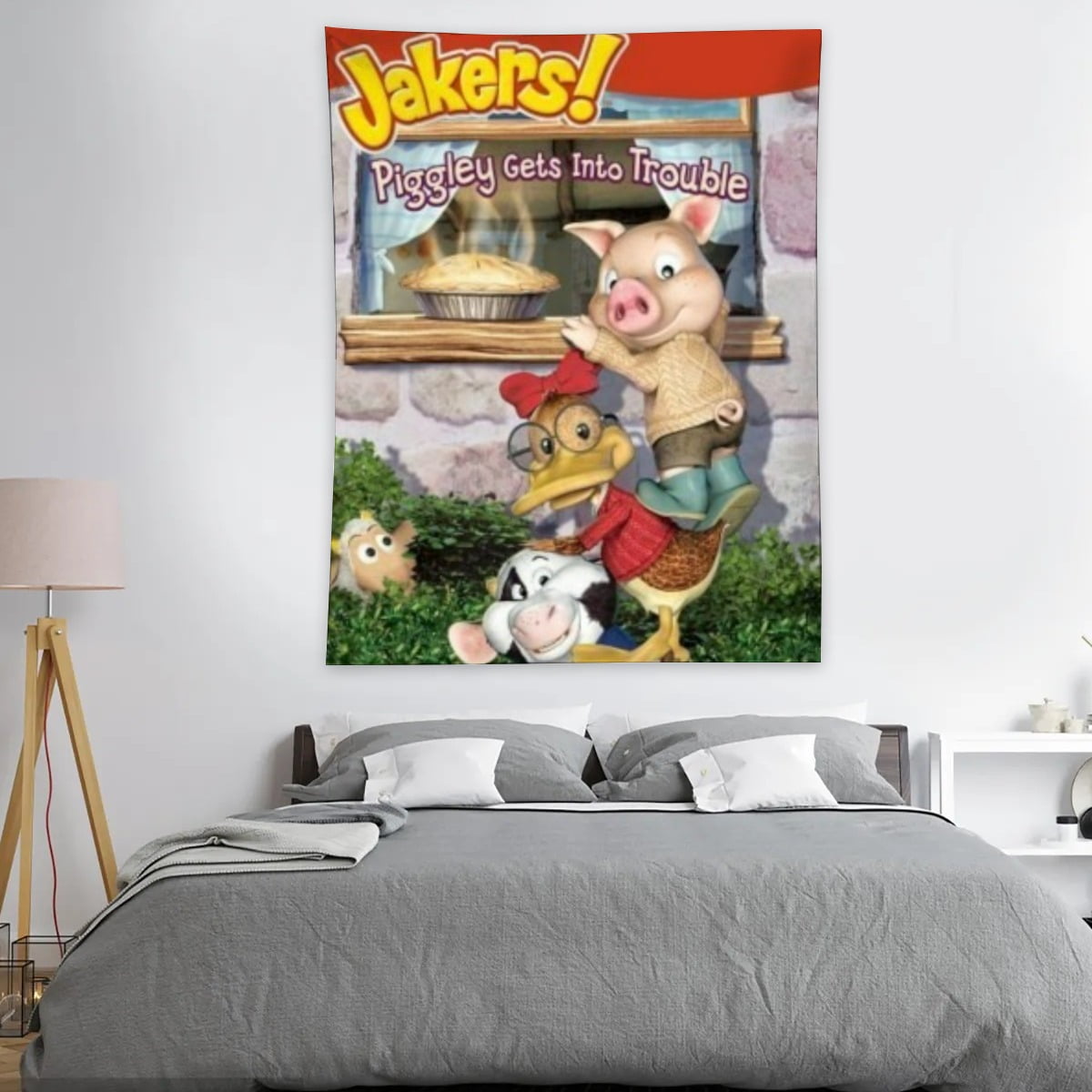 Jakers! The Adventures of Piggley Winks Tapestry Gift Wall Hanging Backdrop for Room Bedroom ...