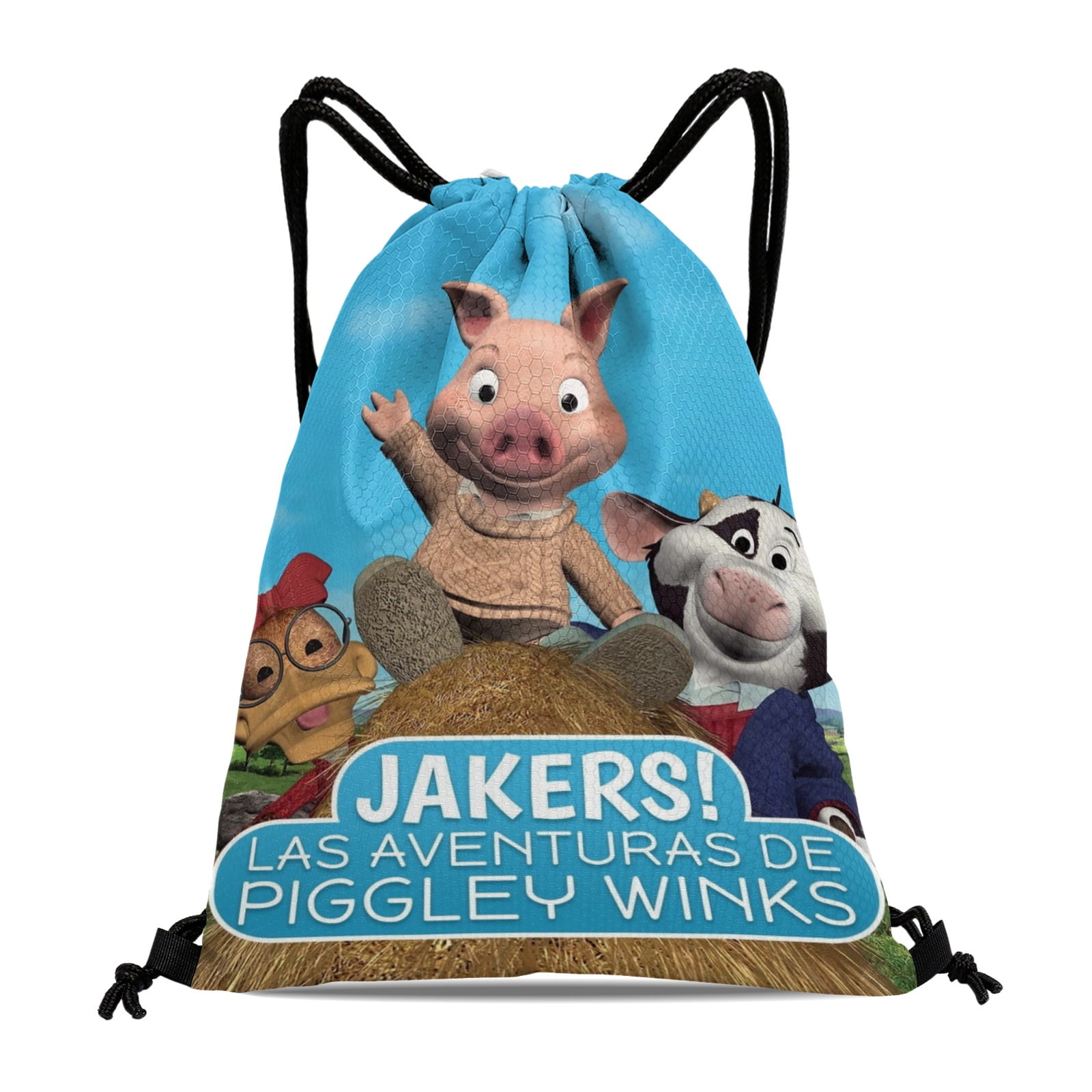 Jakers! The Adventures of Piggley Winks Drawstring Backpack Bag Party Favors Goodies Merch Gym ...