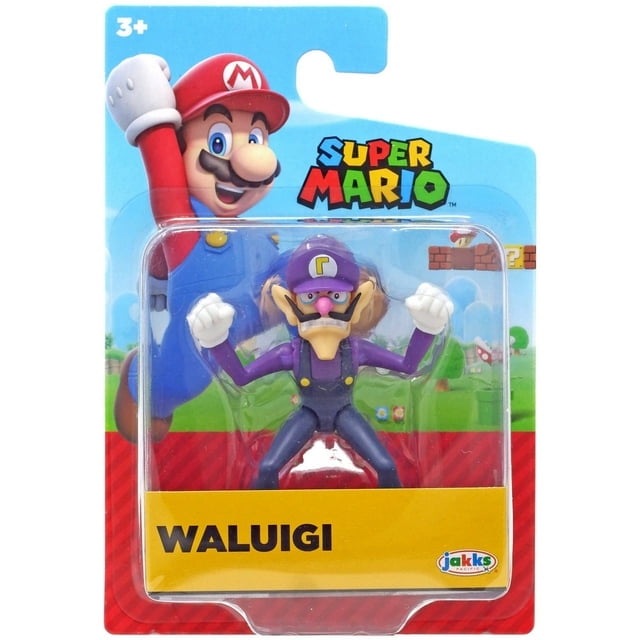 World of Nintendo Action Character Super Mario Waluigi Mini Figure ...