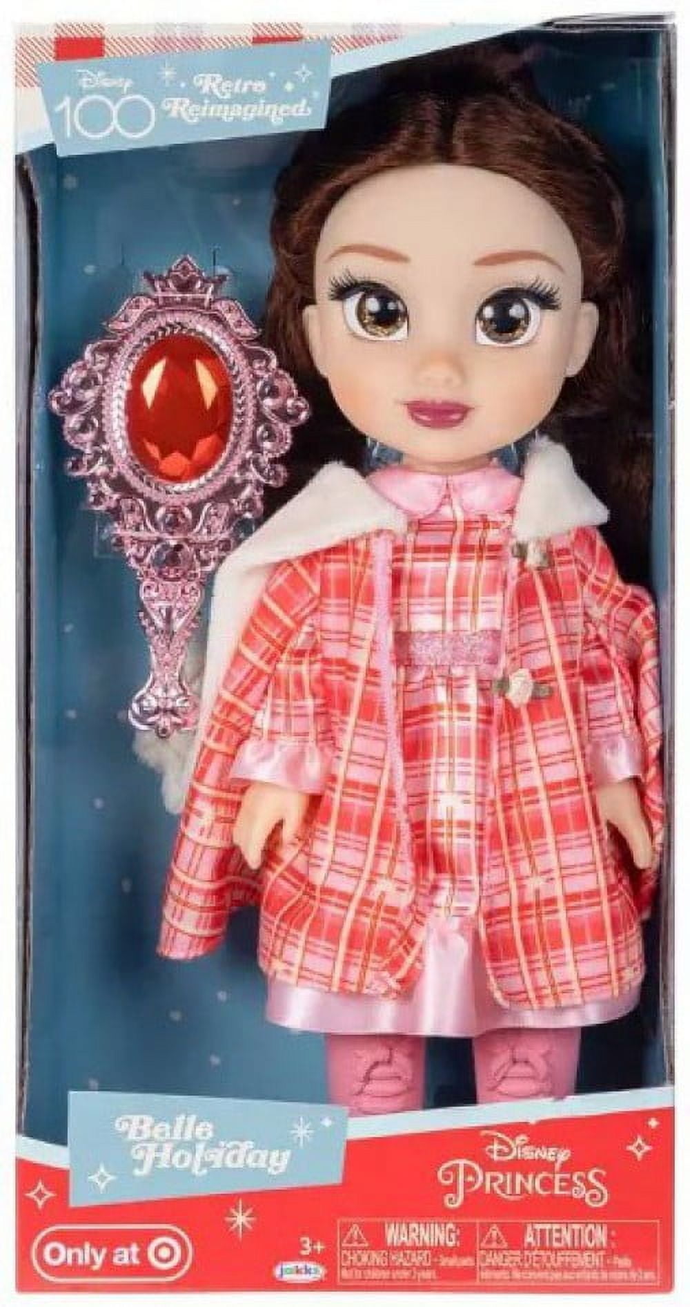 Disney Princess Retro Reimagined Holiday Belle Doll, Collectible Toy ...