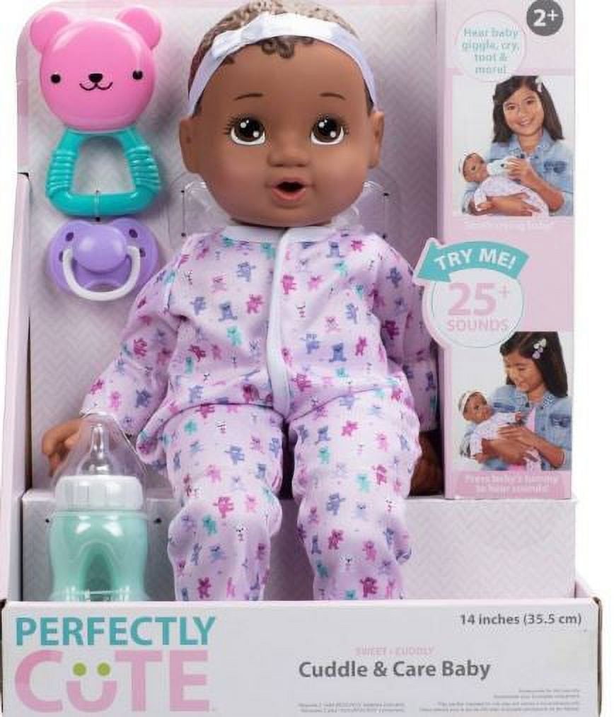 Jakks Perfectly Cute Cuddle and Care Feature Baby Doll with Accessories ...