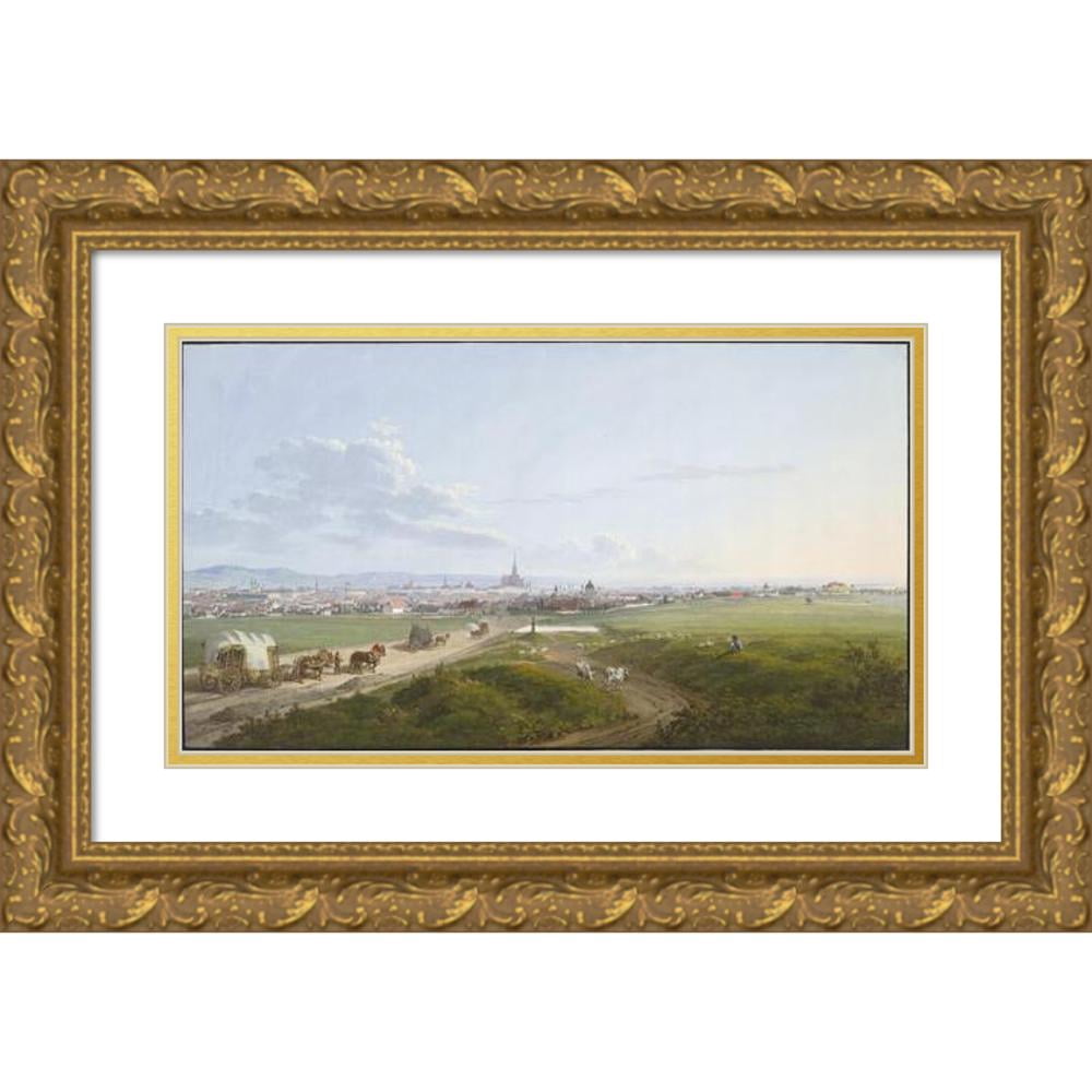 Jakob Alt 18x12 Gold Ornate Wood Frame and Double Matted Museum Art ...