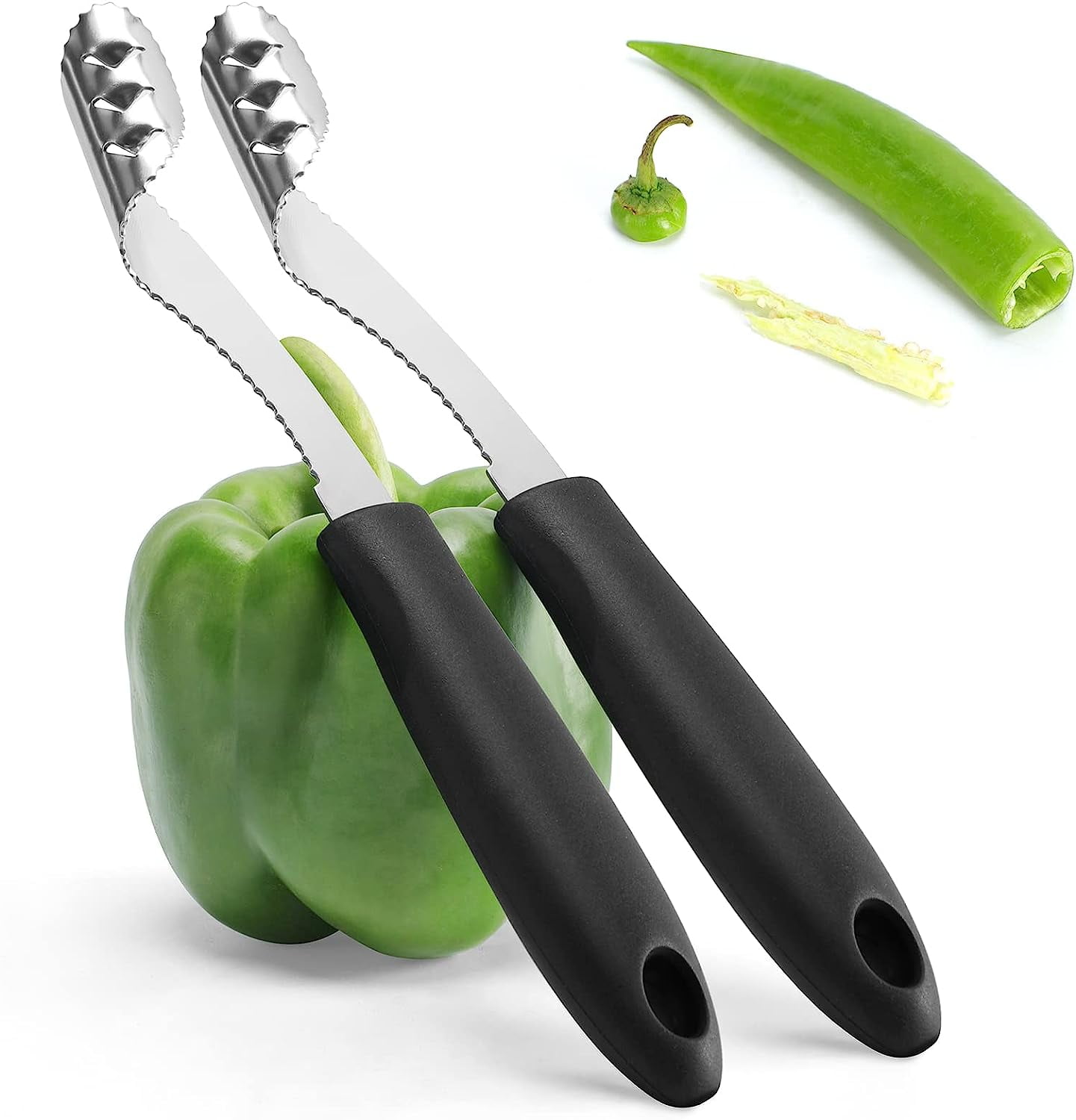 Jalapeno Corer Tool - Stainless Steel Pepper Corer Tool -Pepper Seed ...