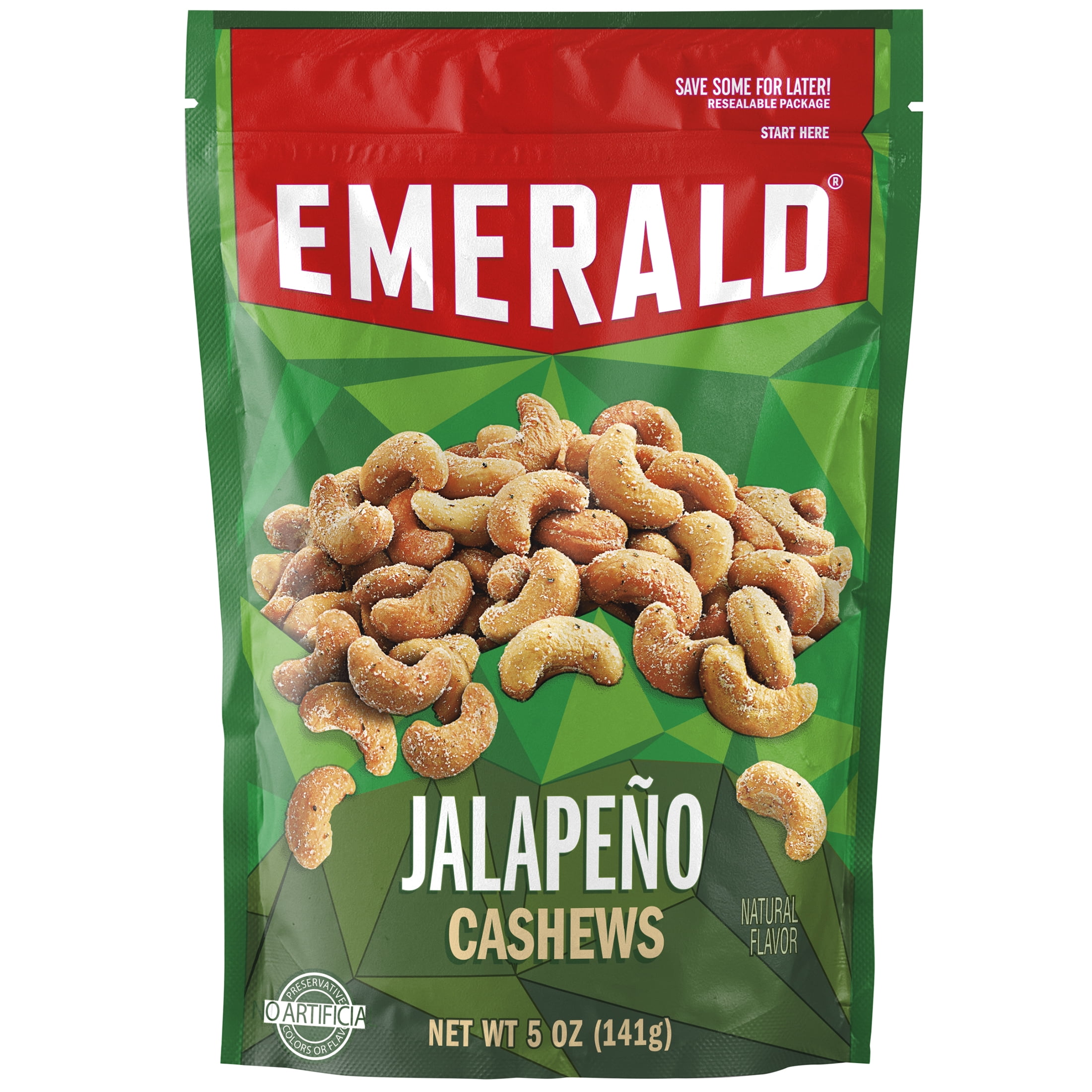 Jalapeno Flavored Cashews | 5 Oz Resealable Bag | Kosher Certified, Non ...