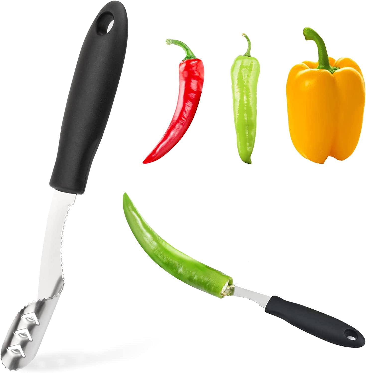 Jalapeno Pepper Corer -Stainless Steel Chili Core Deseeder for Chili ...