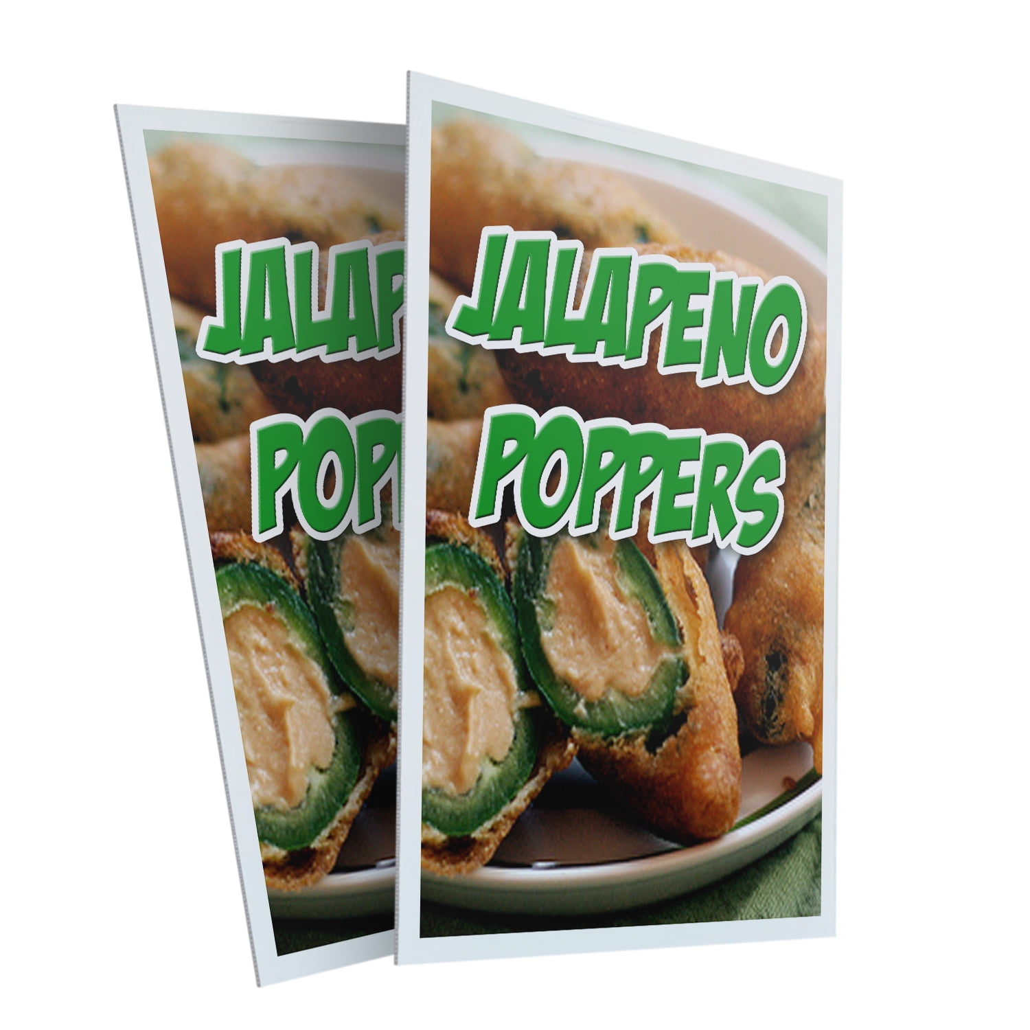 Jalapeno Poppers (2-PACK) 24" x 36" Plastic Signs | Sign Insert 4mm ...