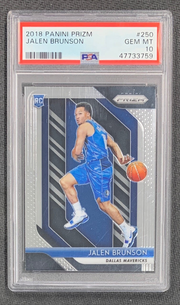 Jalen Brunson 2018 Panini Prizm Basketball Rookie Card #250 Graded PSA ...