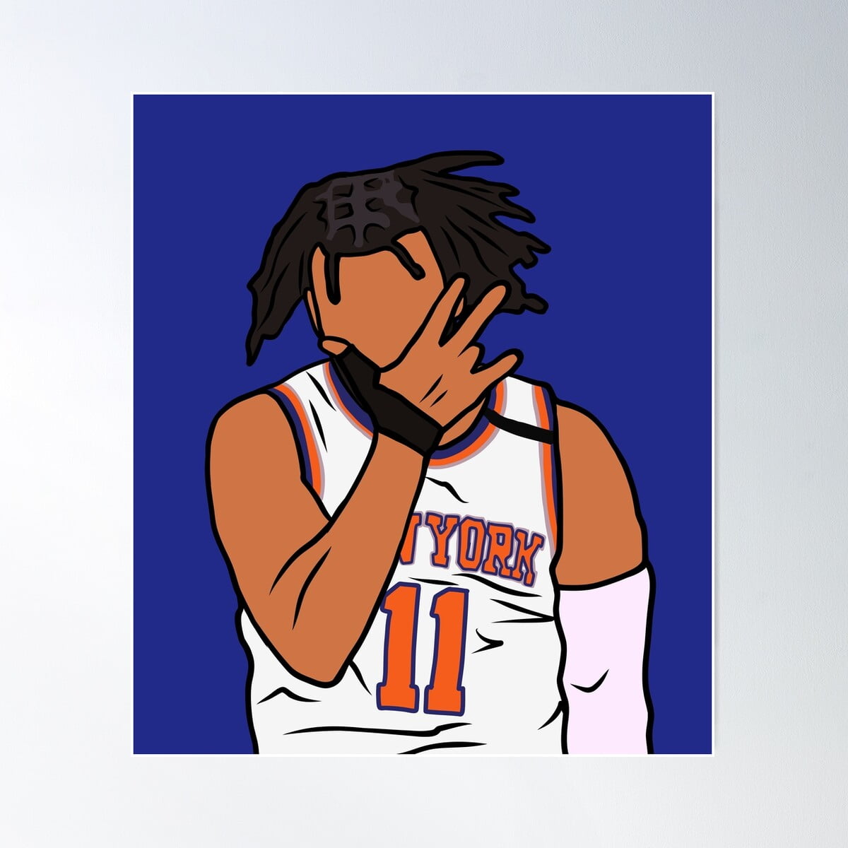 Jalen Brunson 3 Point Celebration Poster Wall Art, Modern Wall Decor ...