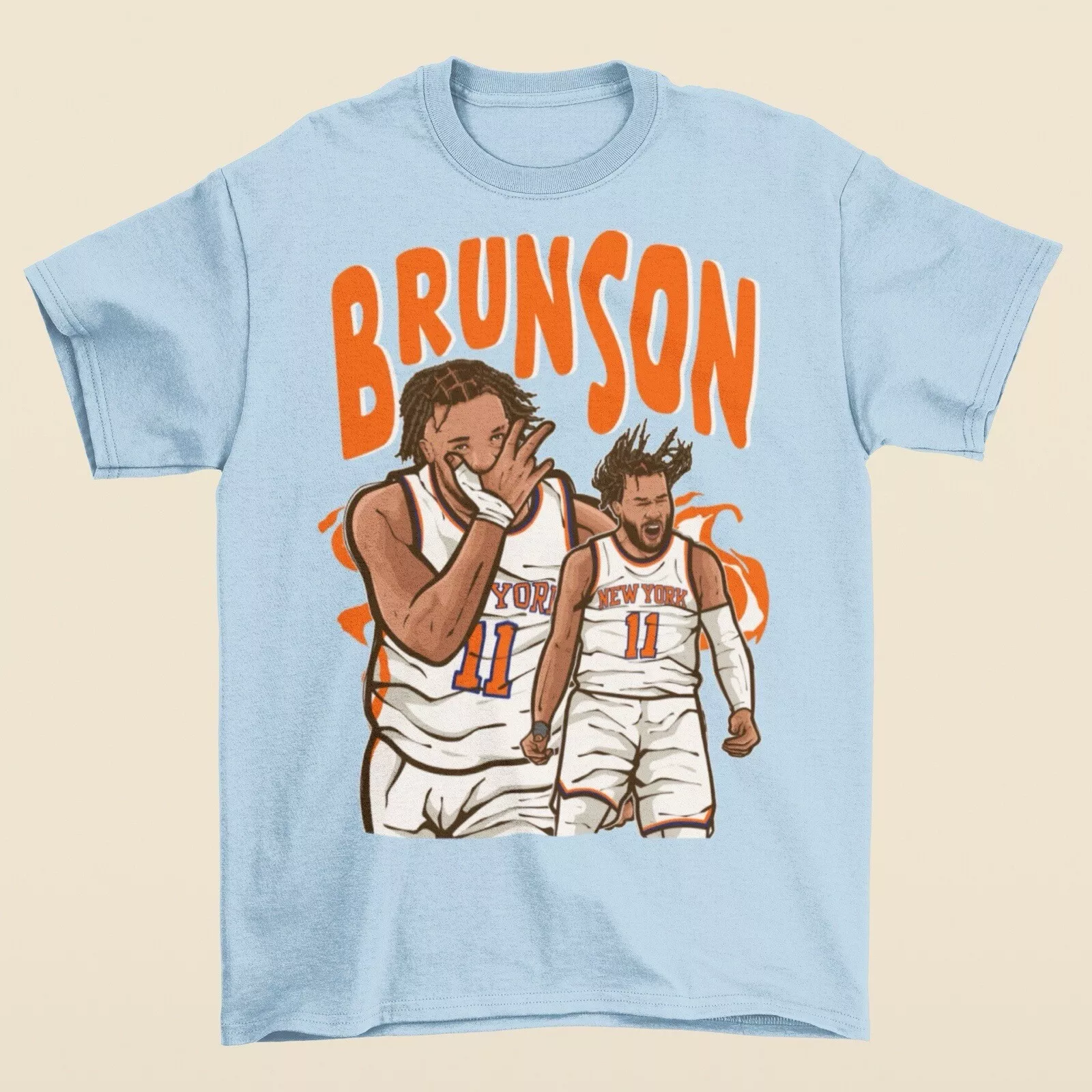 Jalen Brunson Cartoon Style New York Basketball T-Shirt - Walmart.com
