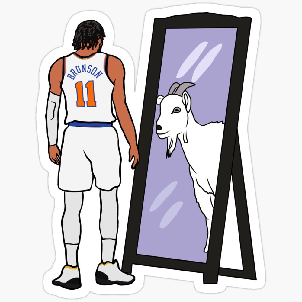 Jalen Brunson Mirror Goat Sticker Phone Decal Water Bottle Stickers Car ...