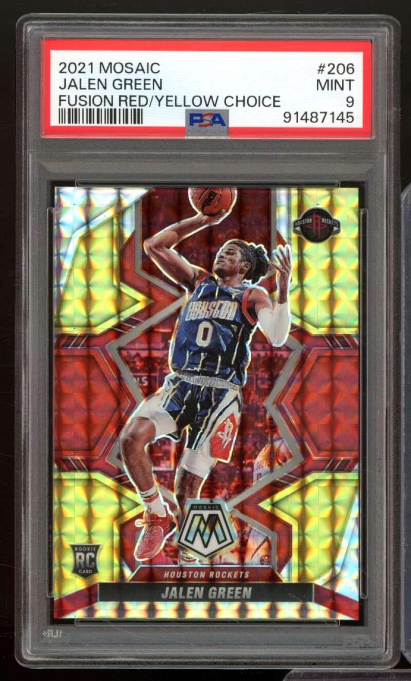 Jalen Green Rookie Card 2021-22 Mosaic Fusion Red/Yellow Choice #206 ...