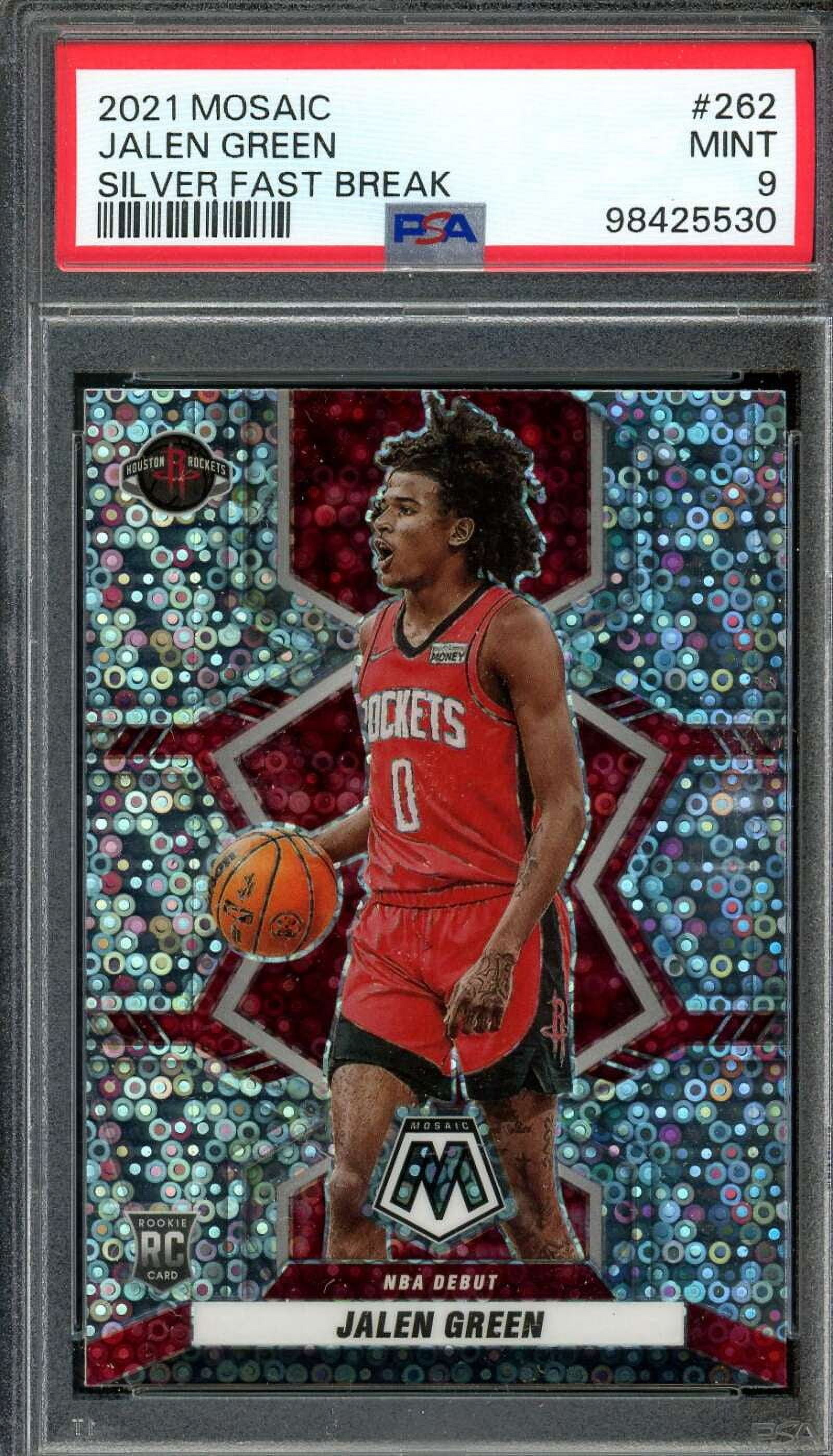 Jalen Green Rookie Card 2021-22 Mosaic Silver Fast Break #262 PSA 9 ...