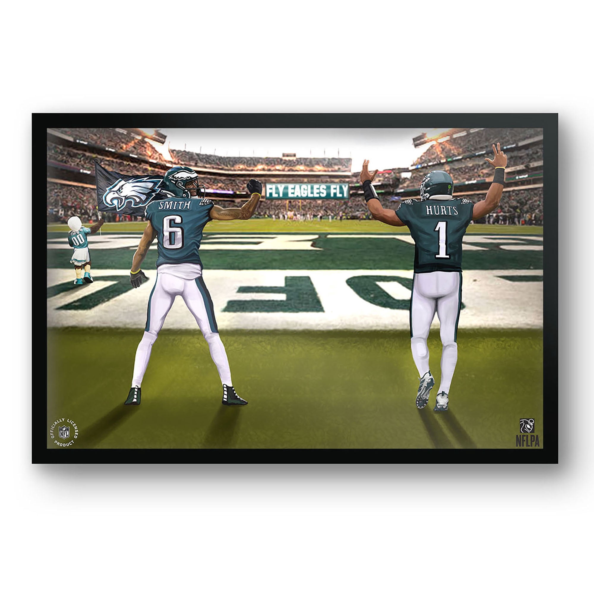 Jalen Hurts & DeVonta Smith Philadelphia Eagles 27" x 39" Framed Two ...