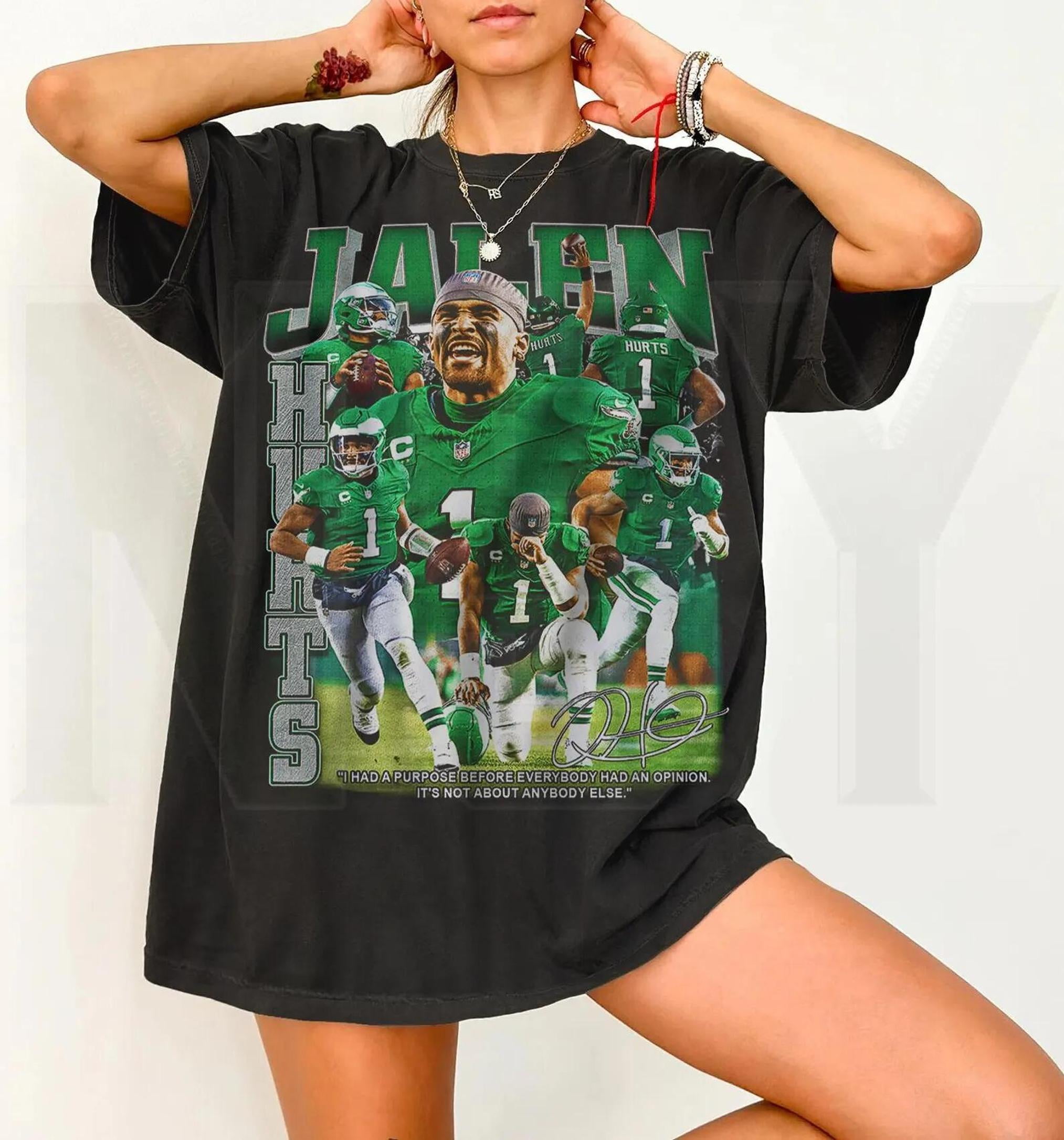 Jalen Hurts Quotes Shirt, Football shirt, Classic 90s - Walmart.com