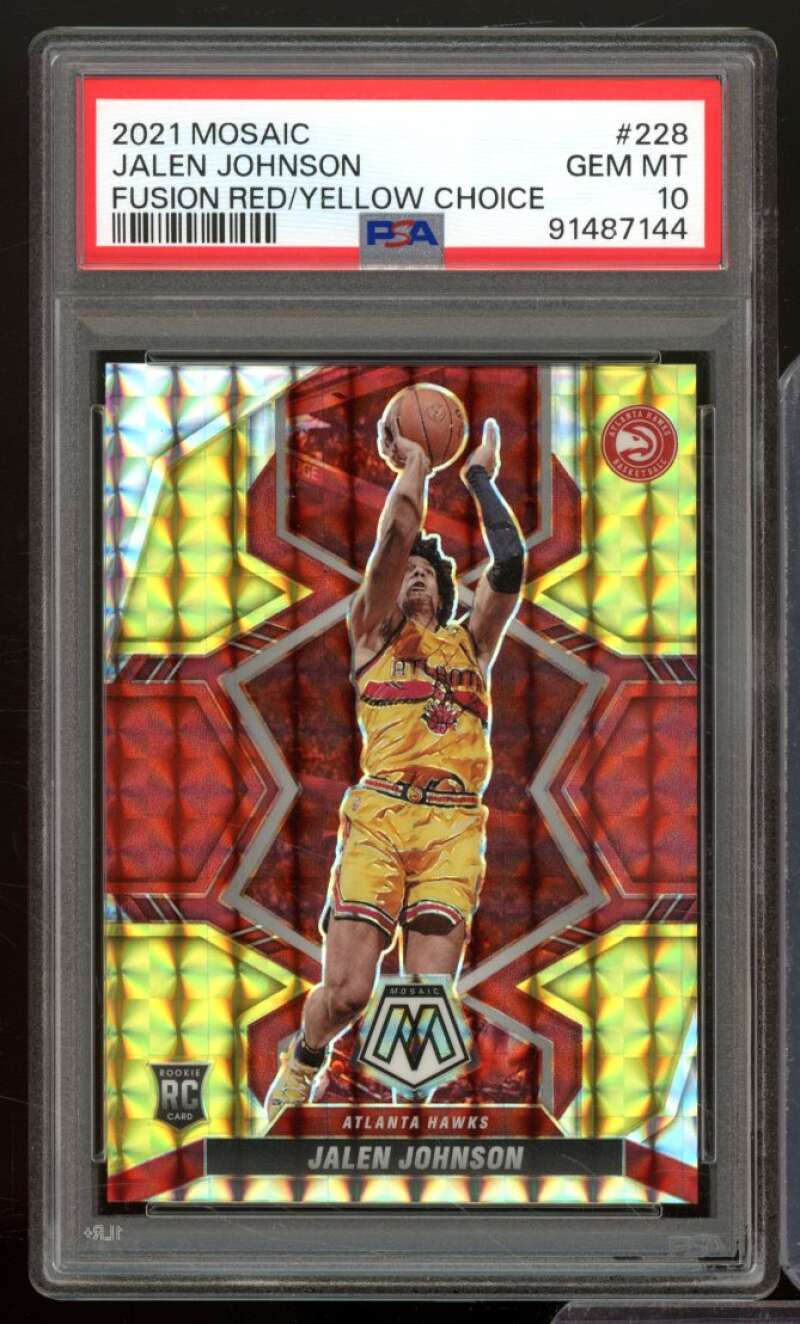 Jalen Johnson Rookie Card 2021-22 Mosaic Fusion Red/Yellow Choice #228 ...