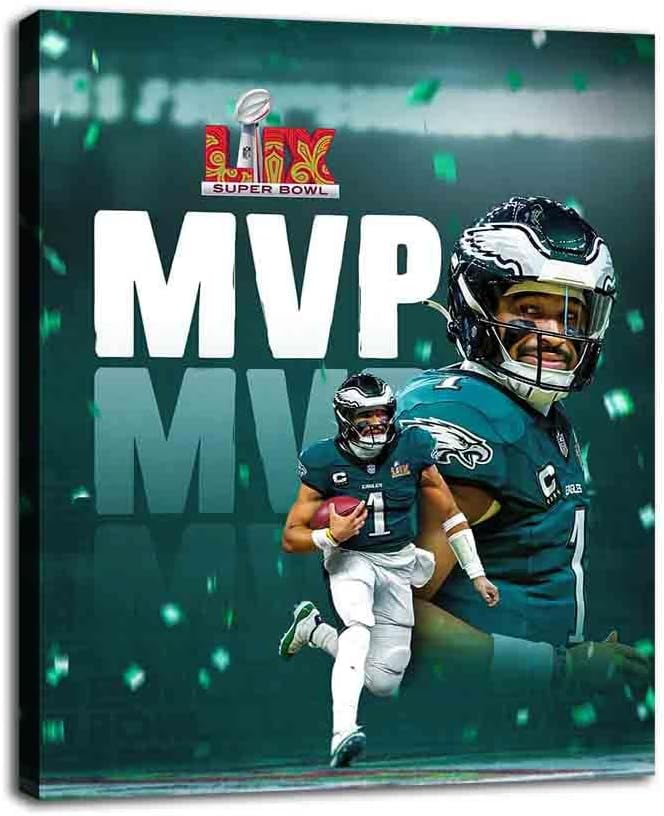 Jalen Poster Hurts MVP Poster Wall Art American Football Eagless ...