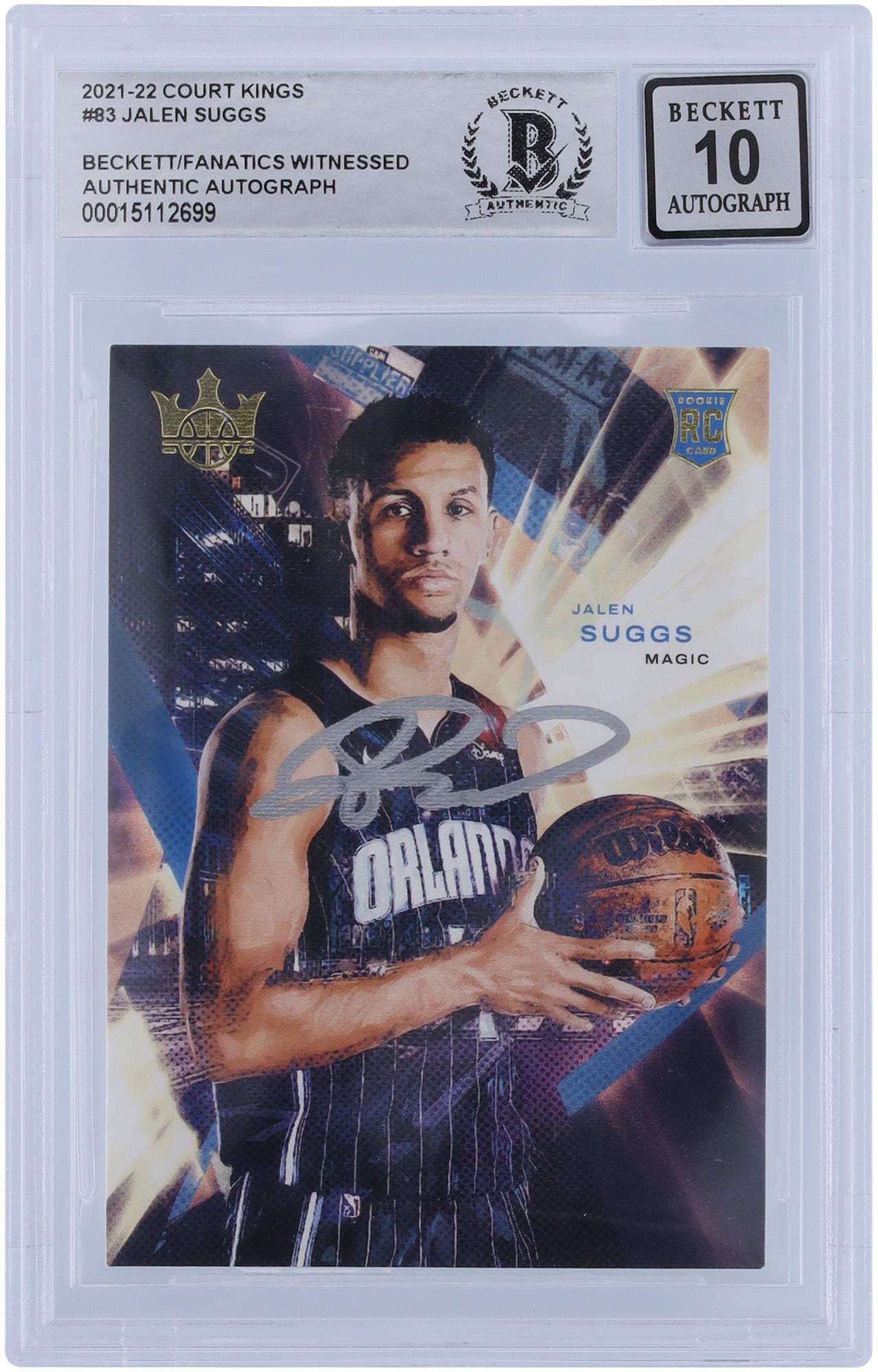 Jalen Suggs Orlando Magic Autographed 2021-22 Panini Court Kings #83 ...