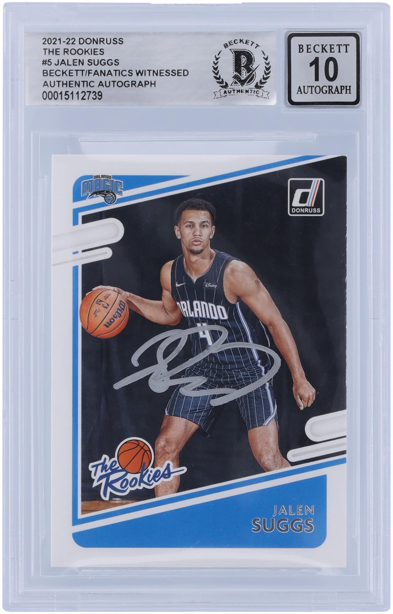 Jalen Suggs Orlando Magic Autographed 2021-22 Panini Donruss The ...