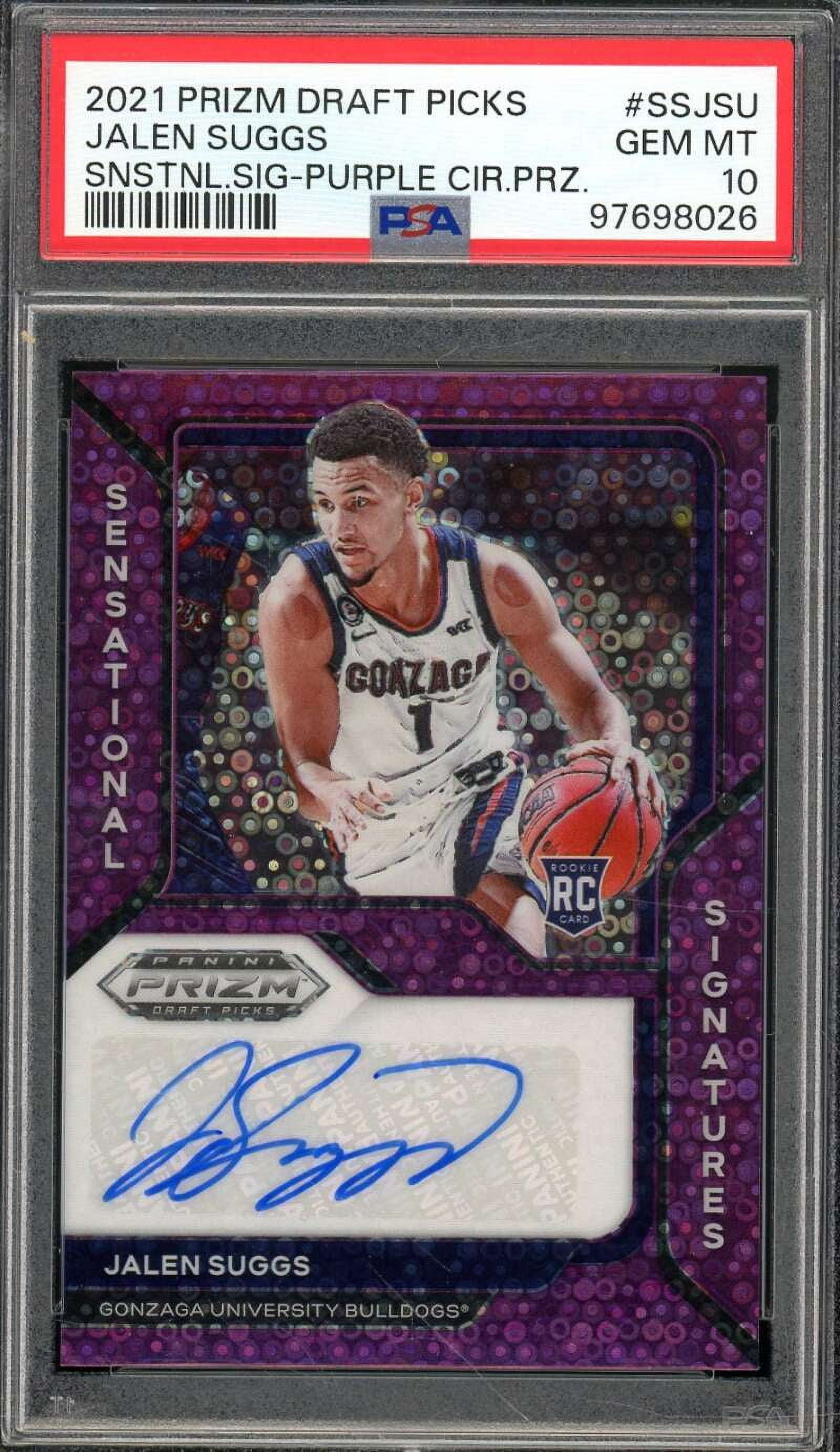 Jalen Suggs Rookie 2021-22 Prizm DP Purple Cir Penmanship Prizm #Ssjsu ...