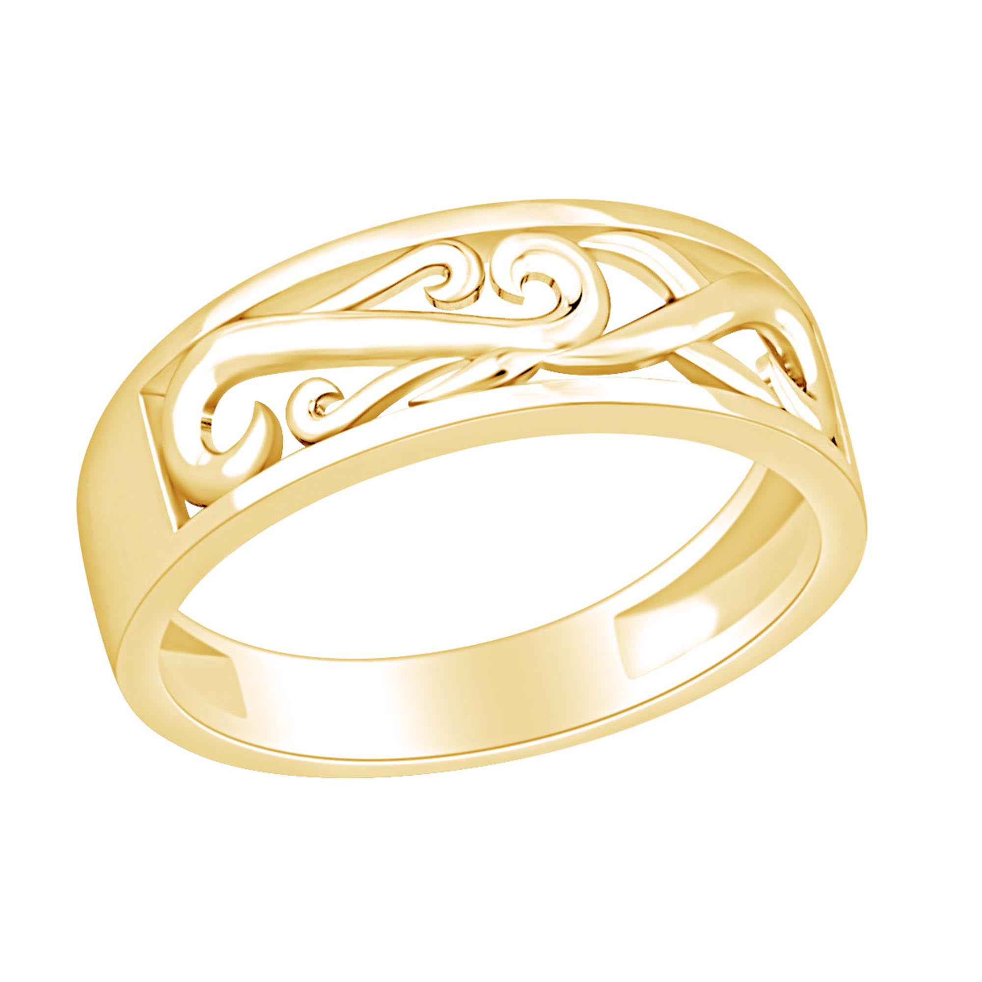 AFFY Jali Cut Band Ring 14k Yellow Gold Over Sterling Silver - Walmart.com