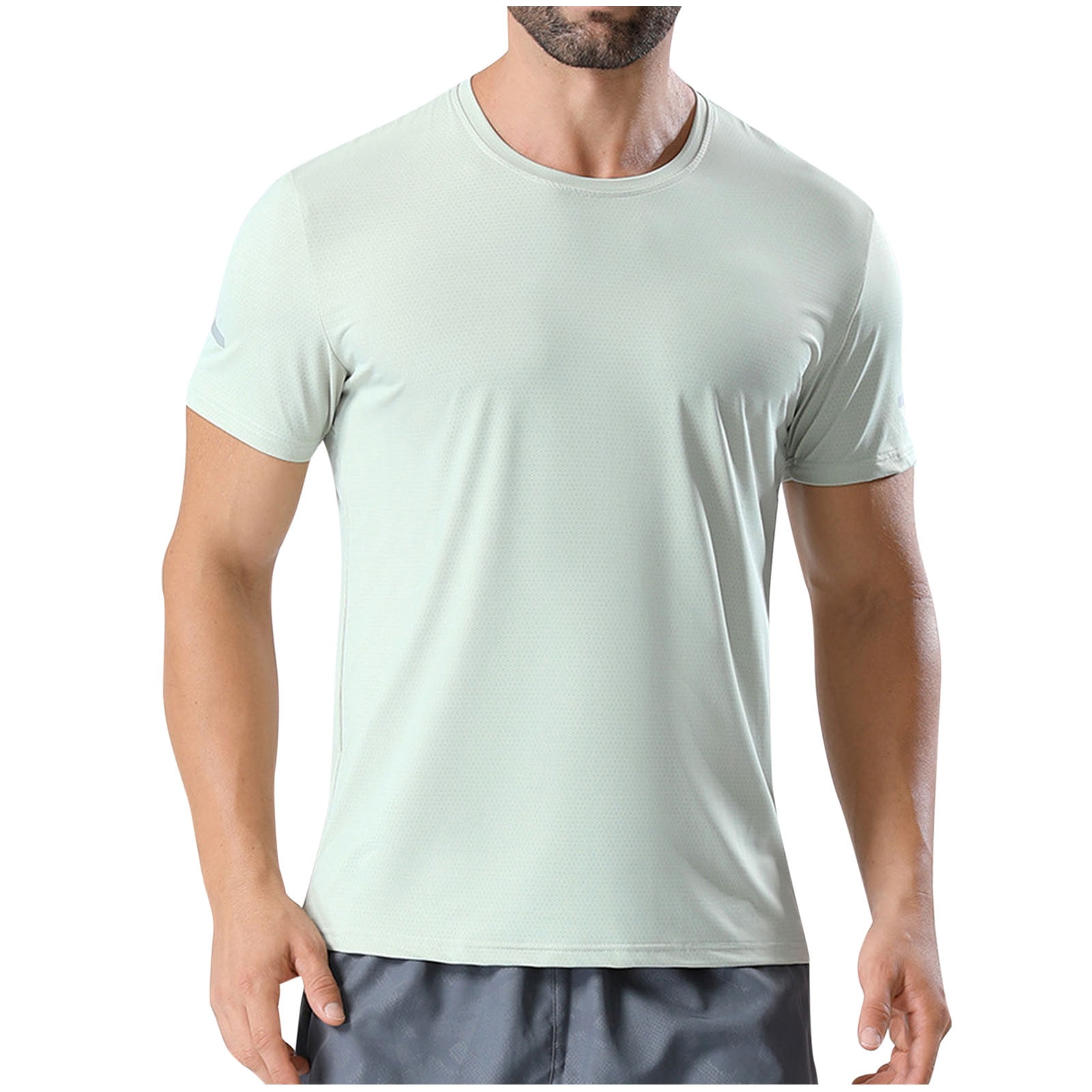 Lmnyox Men's Athletic T Shirt Breathable Short Sleeve Crew Neck Sport ...