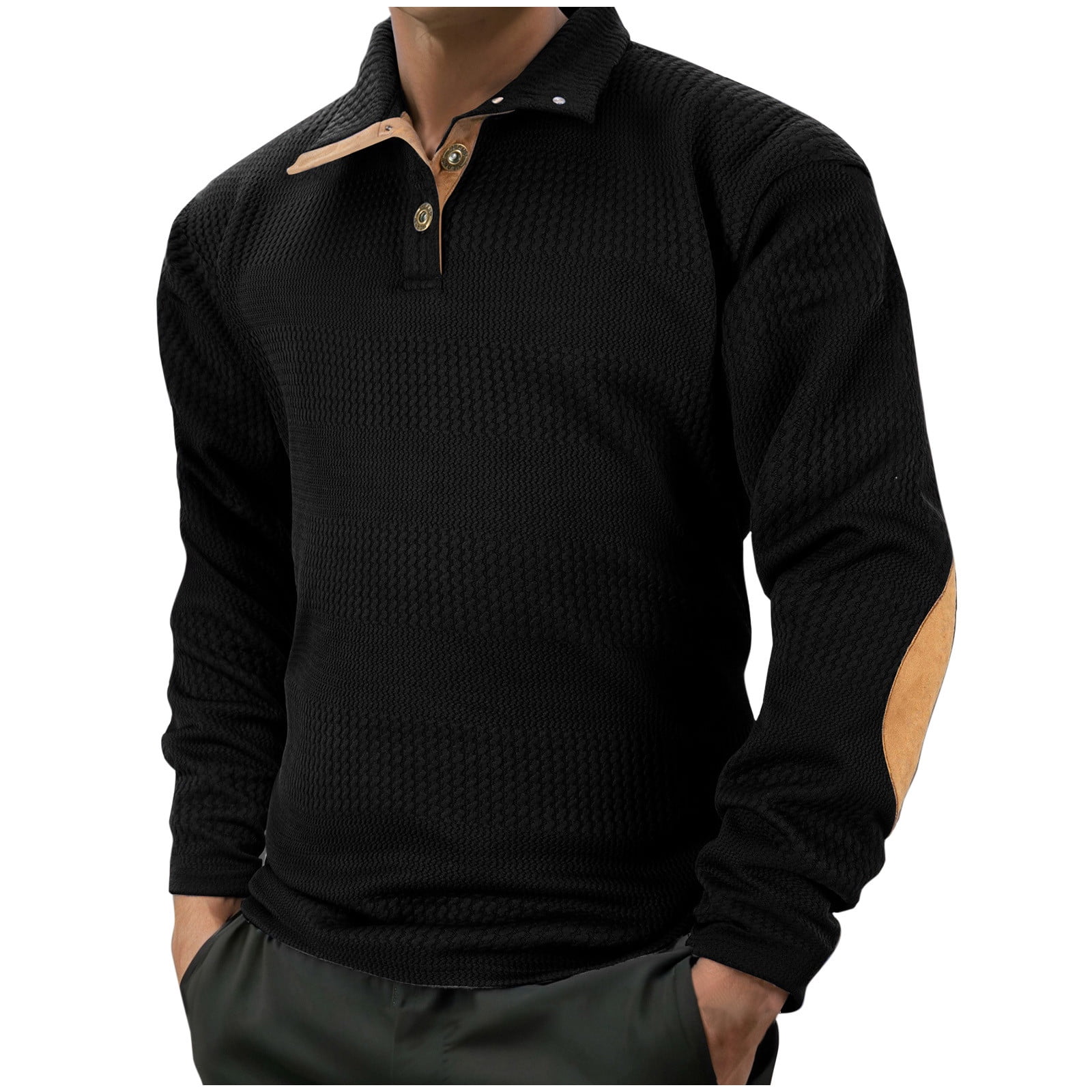 Jalioing Men's Casual Fashion Shirts Collared Button Golf Shirts ...