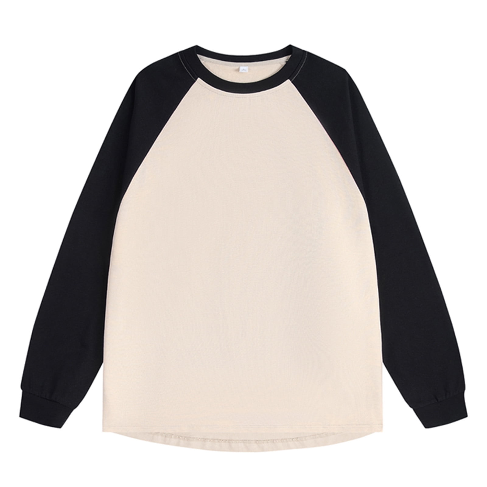 Jalioing Men's Pullover Tee Color Block Long Sleeve Dropped Shoulder T ...