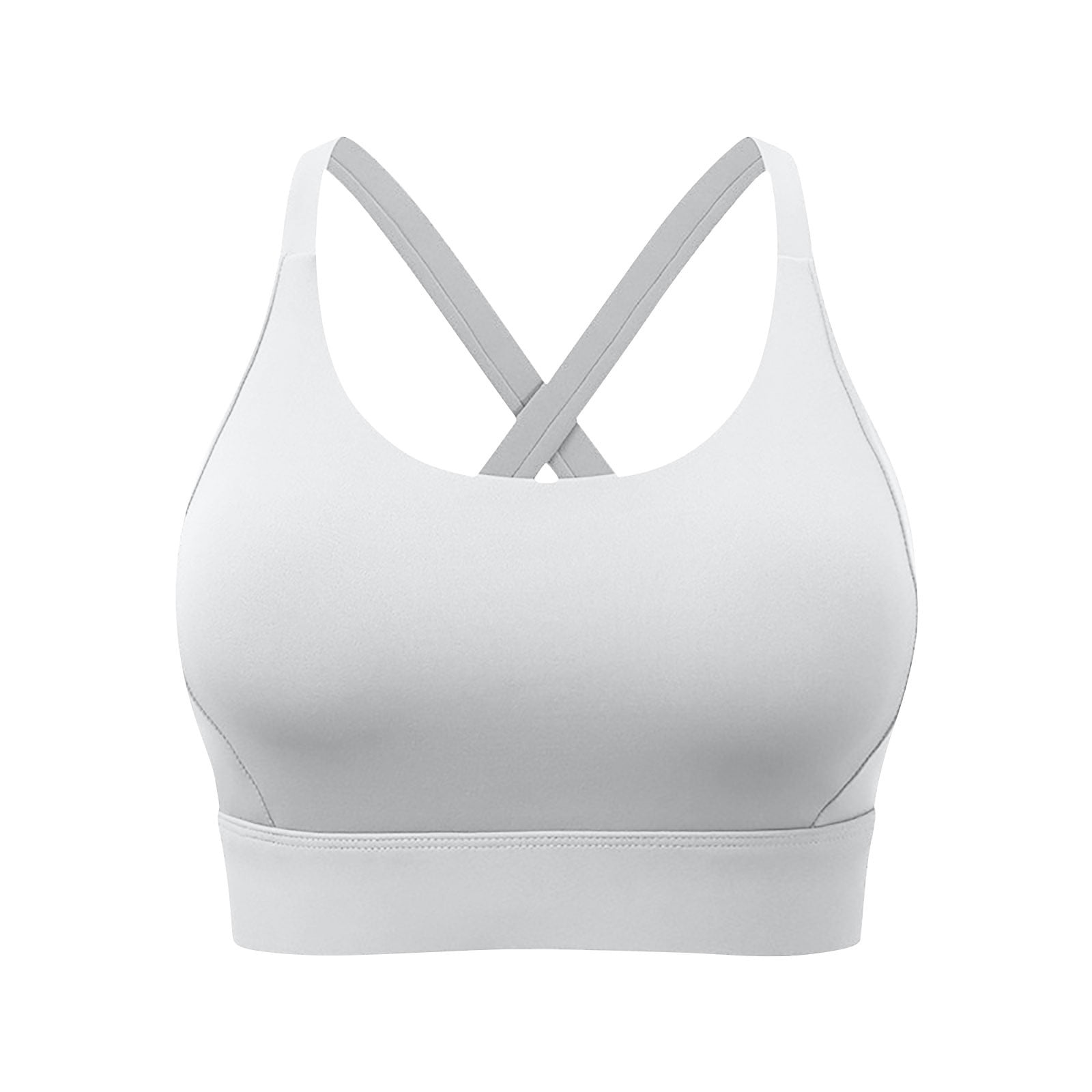 Jalioing Sport Bra for Women Criss-Cross Back Supportive Workout Bras ...
