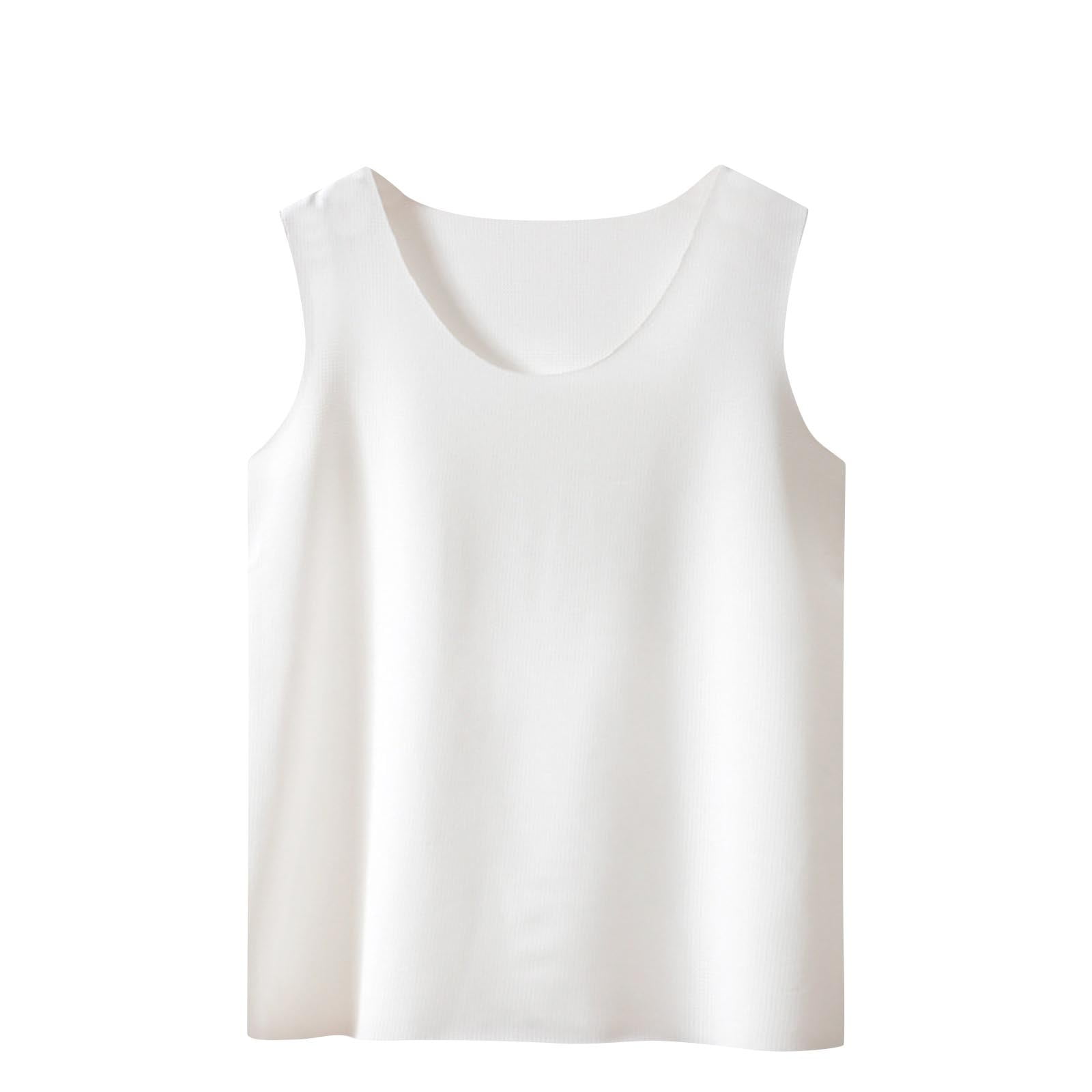 Jalioing Summer Crew Neck Tank Tops for Girls Breathable Sleeveless T ...