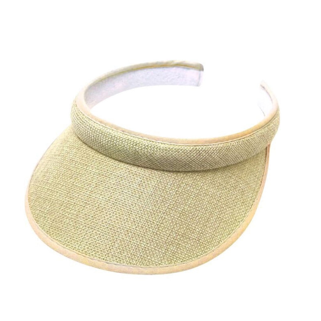 Jalioing Sun Visor for Women Solid Color Adjustable Golf Tennis Sport ...
