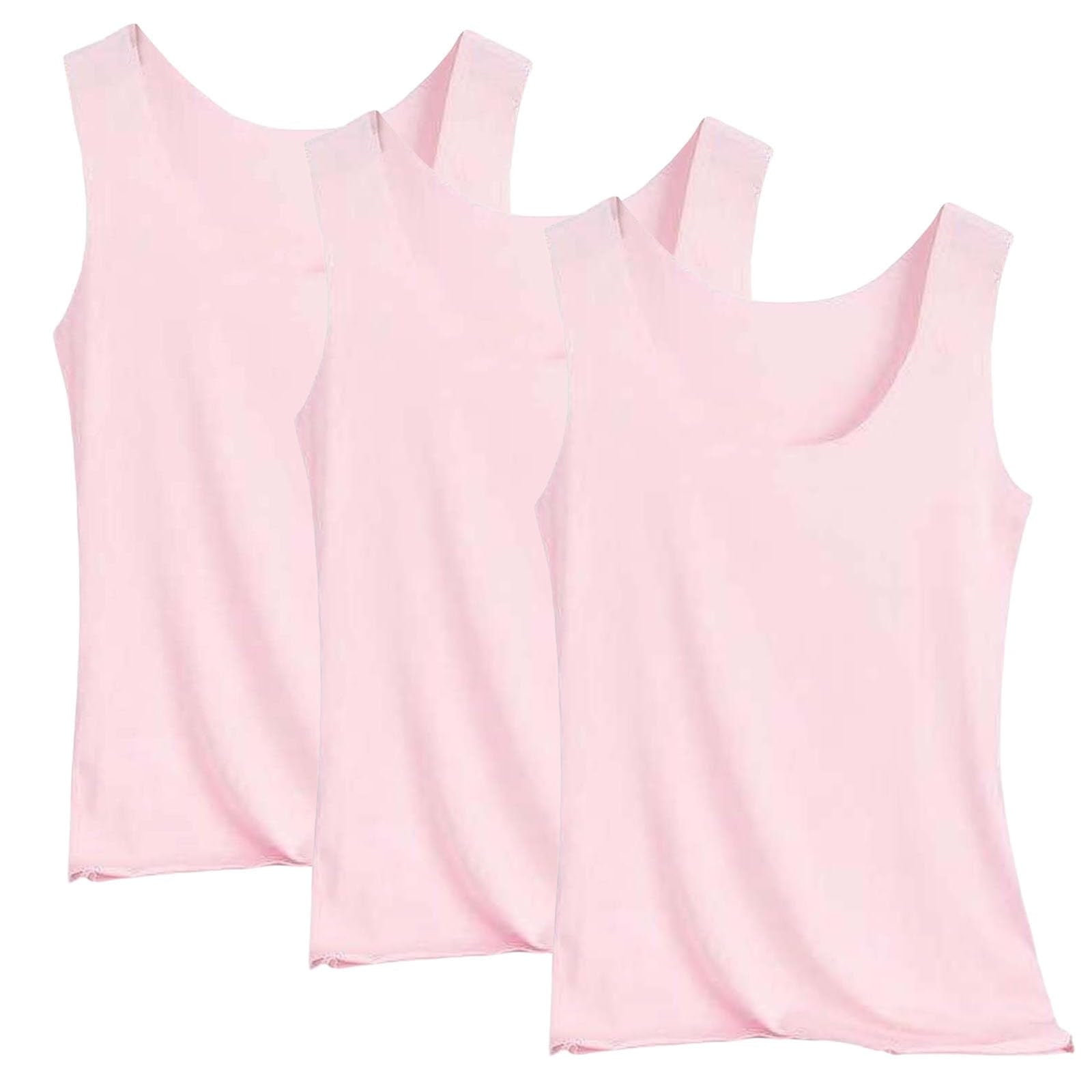 Jalioing Women's 3 Pack Pajama Tank Tops Lightweight Scoop Neck ...