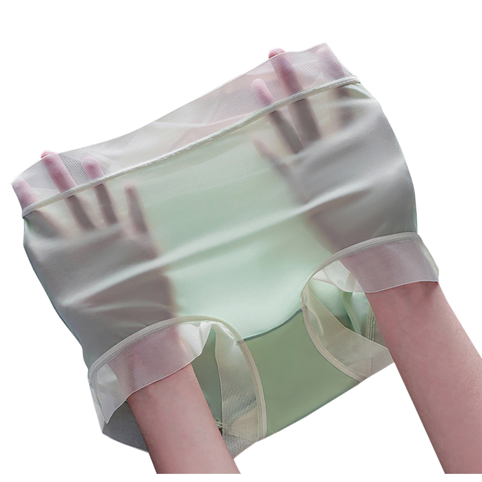 Jalioing Womens Ice Silk Seamless Panties See-Through Panty Ultra-Thin ...