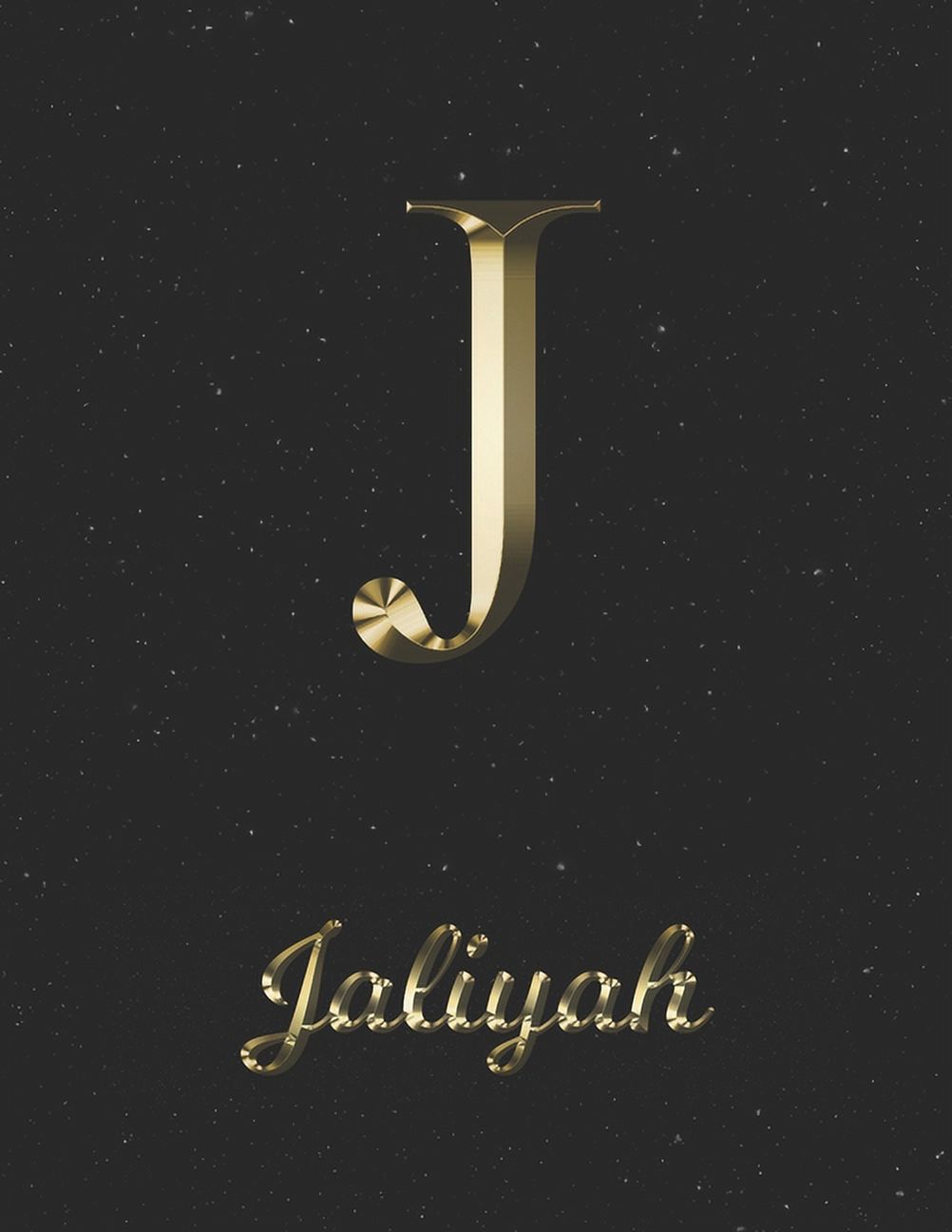 Jaliyah: 1 Year Daily Planner (12 Months) - Yellow Gold Effect Letter J ...
