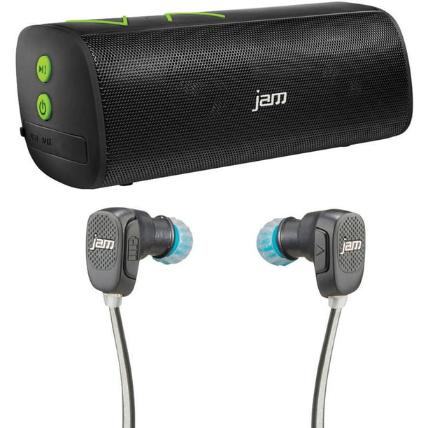 Jam HX-P320BL Thrill Speaker and Jam HX-EP400BK Transit Fitness ...